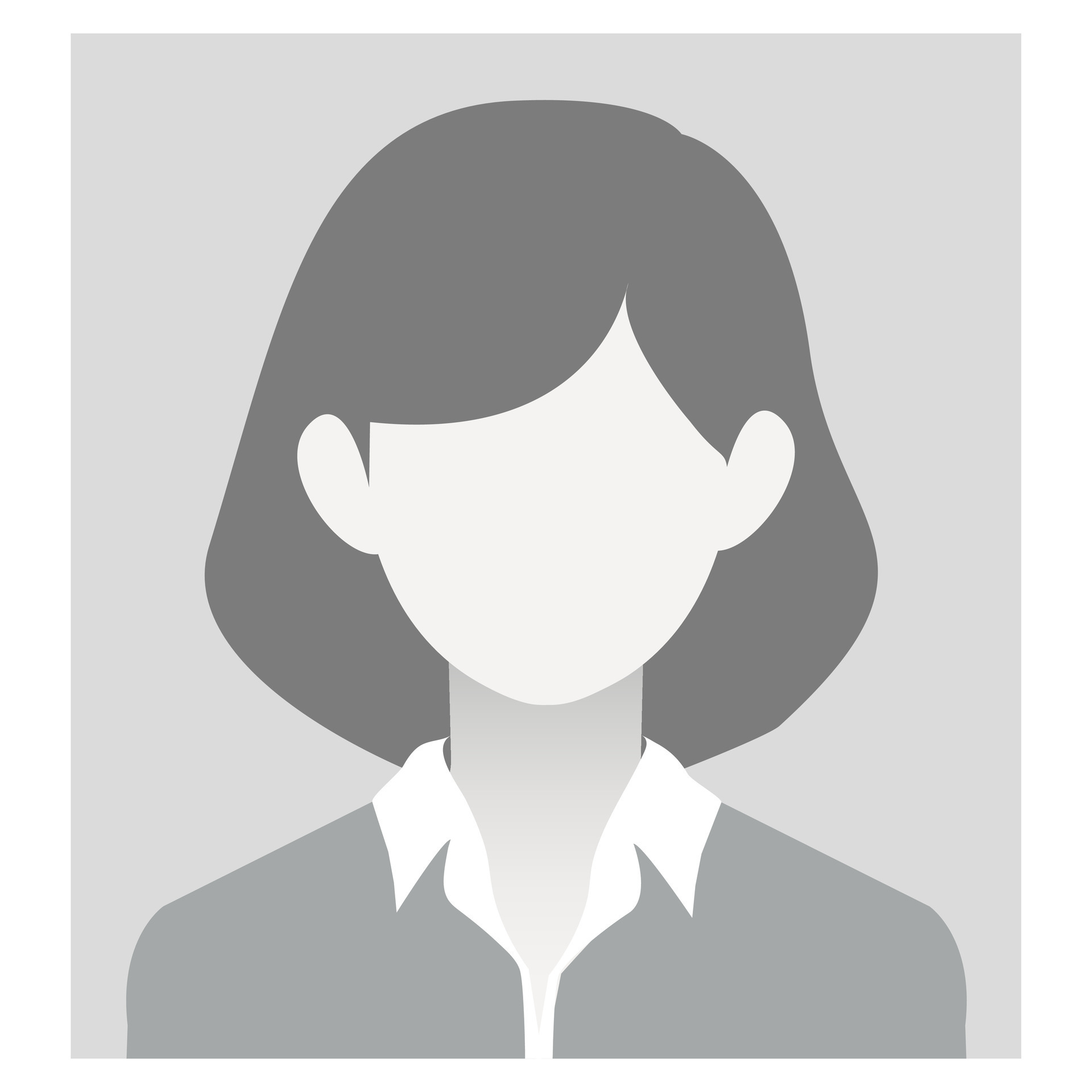 Person photo placeholder woman. Default avatar profile icon. Grey photo placeholder. female no ...