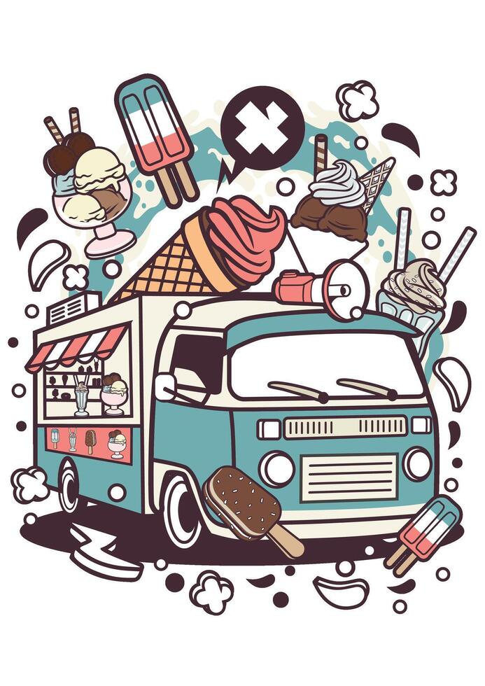 Ice Cream Van 42333424 Vector Art At Vecteezy
