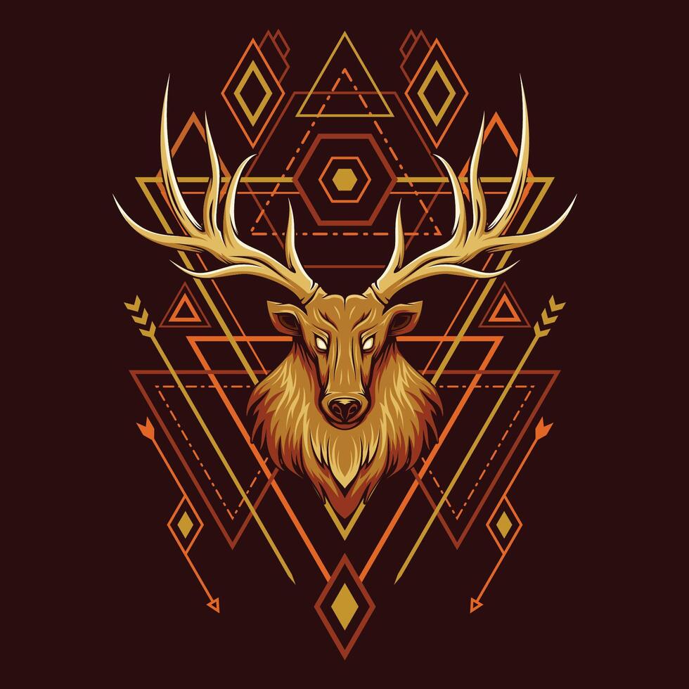 Deer head geometry illustration 42335958 Vector Art at Vecteezy