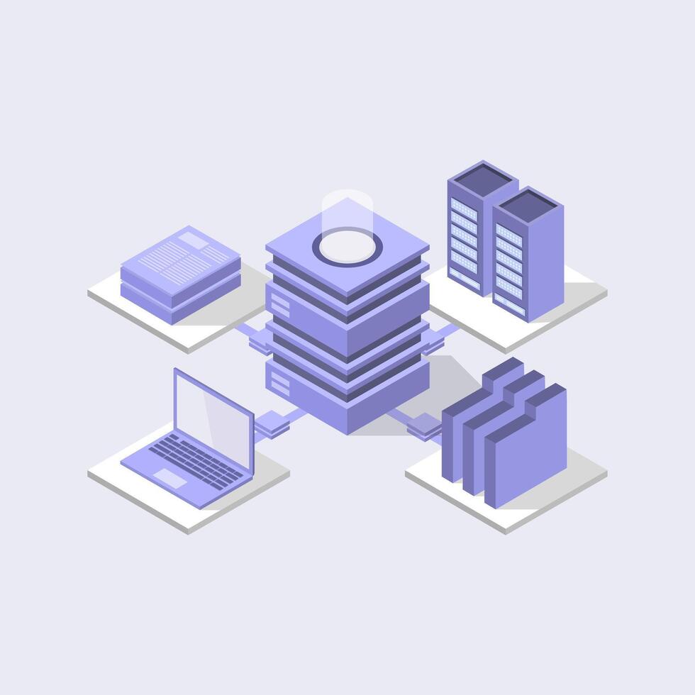 Database server isometric illustrated 42342803 Vector Art at Vecteezy