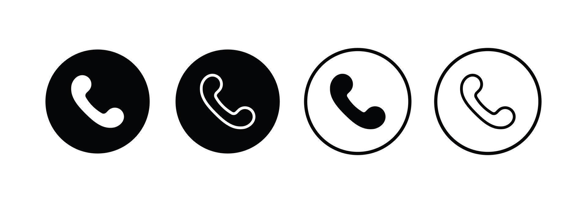 Phone Call icon collection. Telephone symbol. Telephone call symbol ...