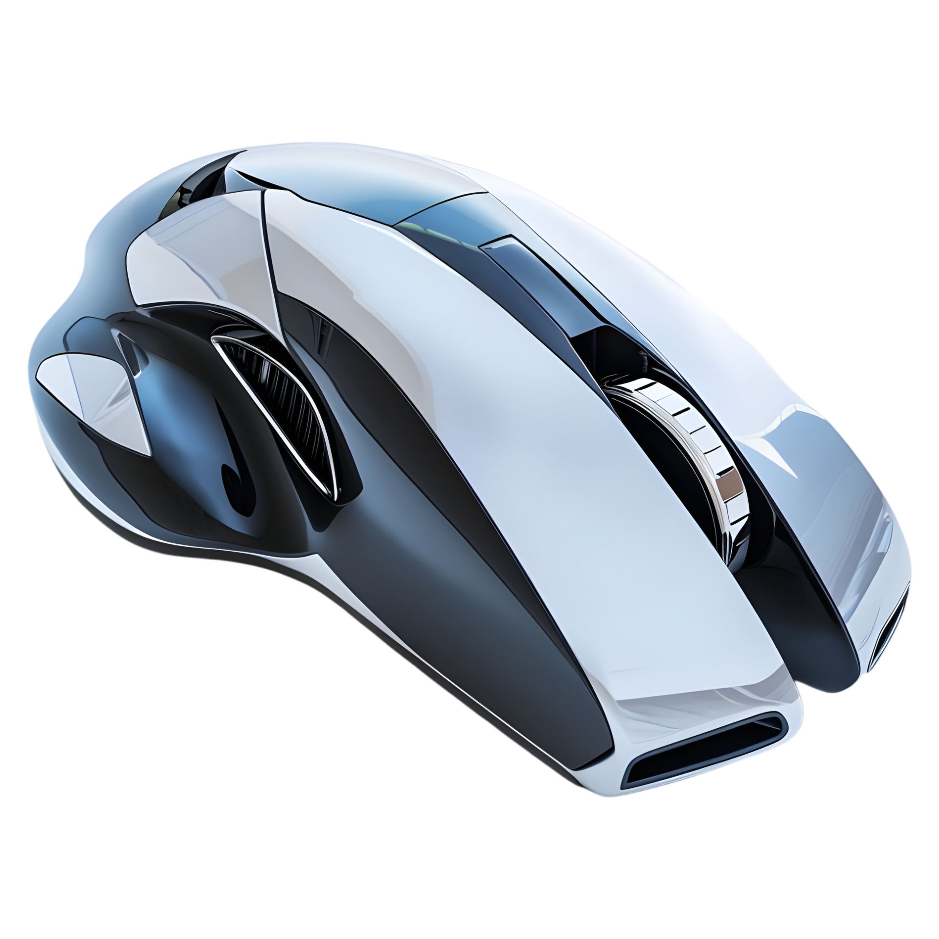 AI generated 3D Rendering of a Futuristic Computer Mouse on Transparent ...