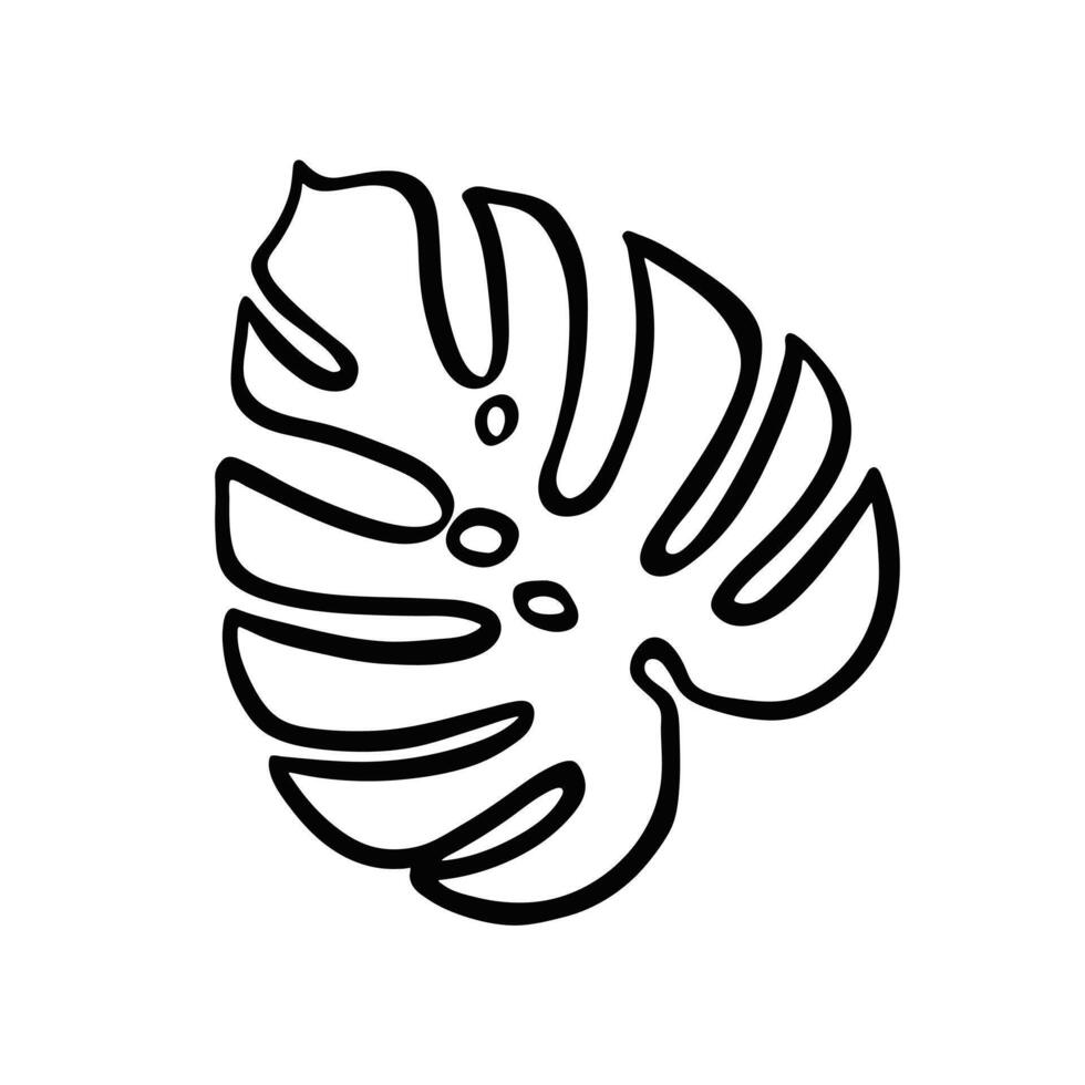 Palm Leaf Outline Hand Drawn Vector Illustration 42349885 Vector Art At Vecteezy