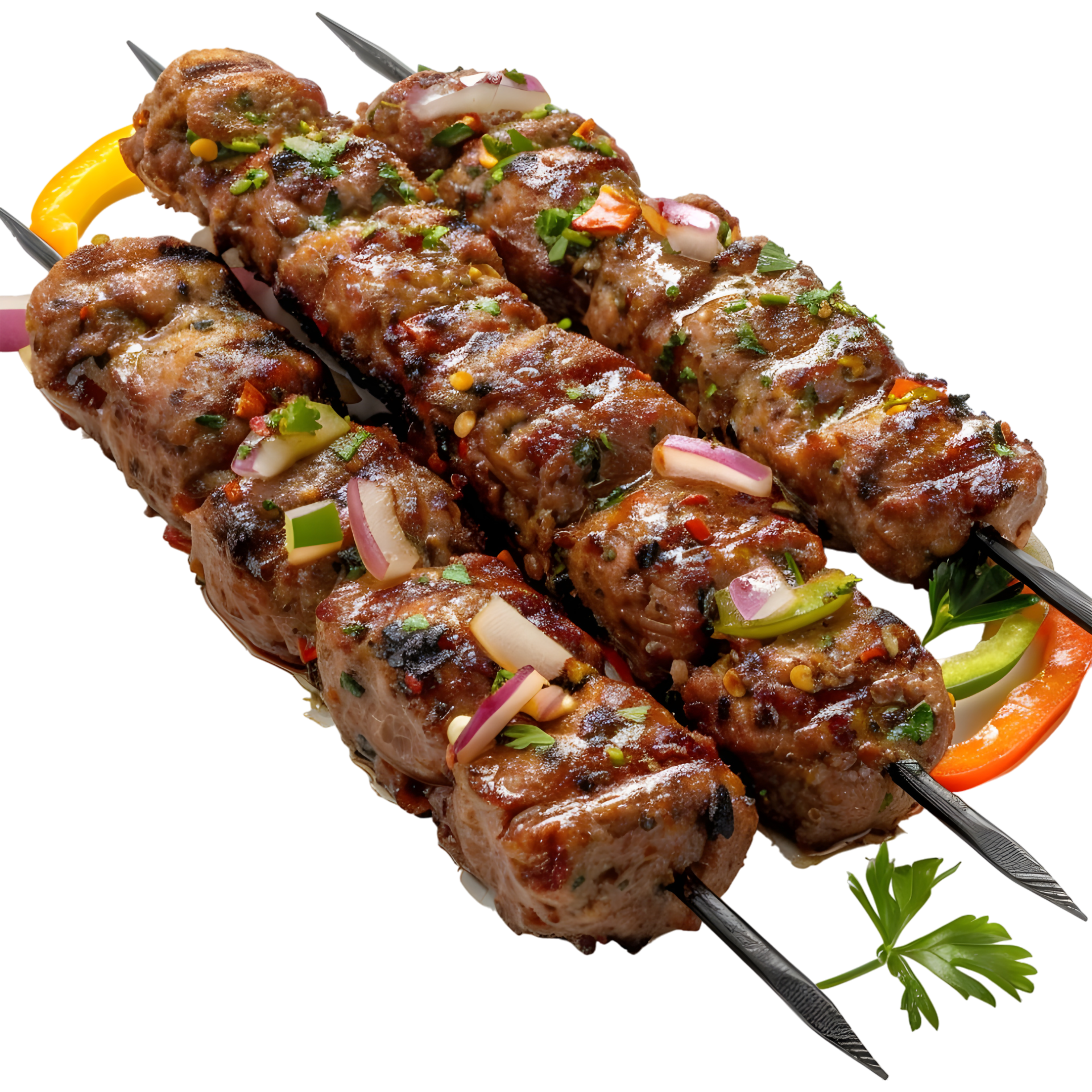 AI generated 3D Rendering of a Grilled Beef Kebab on Transparent ...
