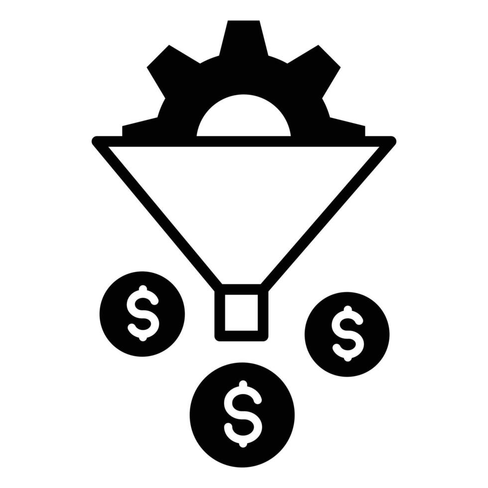 Icon reprenting sales funnel, conversions,sales, conversion funnel ...