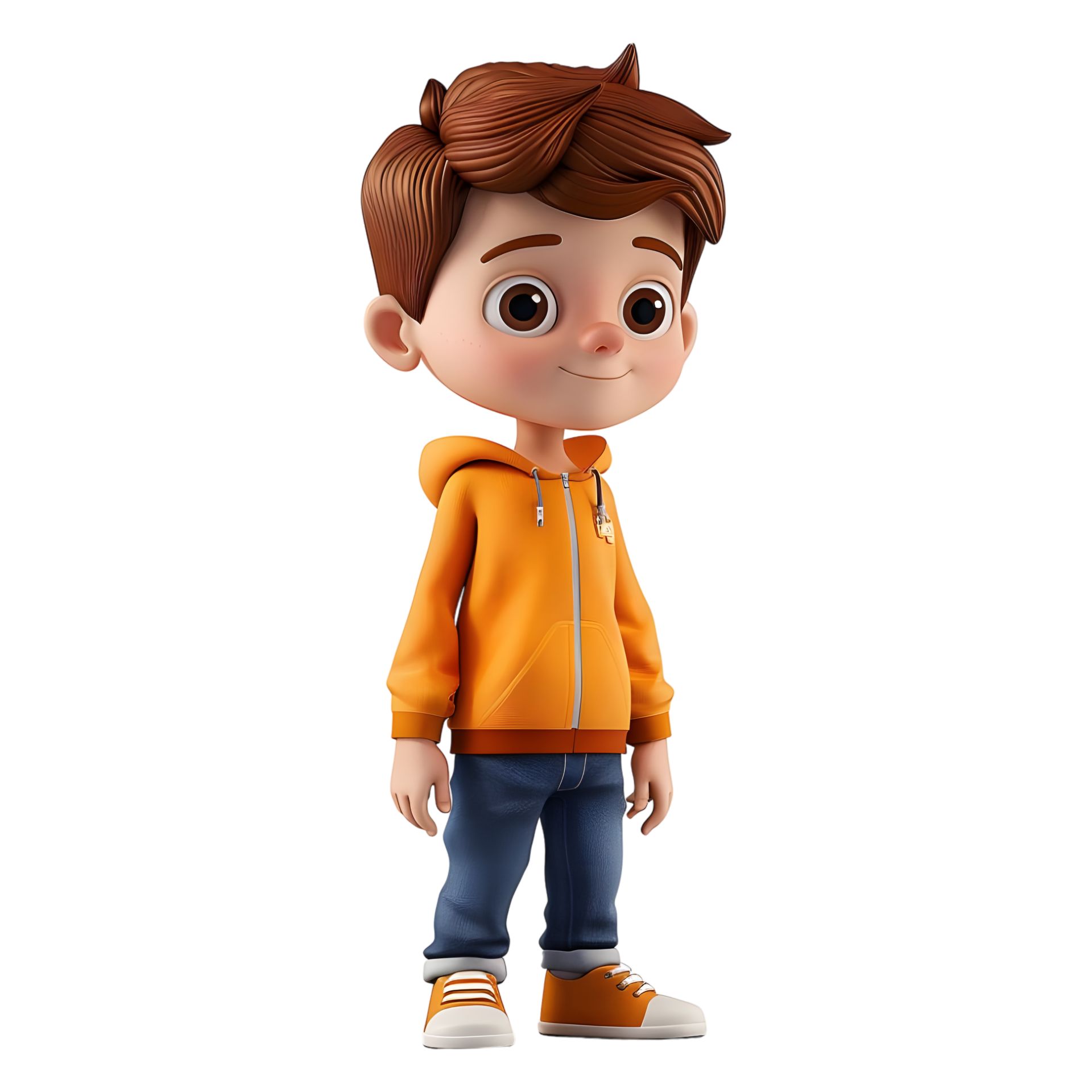 AI generated 3D Rendering of a Cartoon of Cute Young Boy Standing on ...