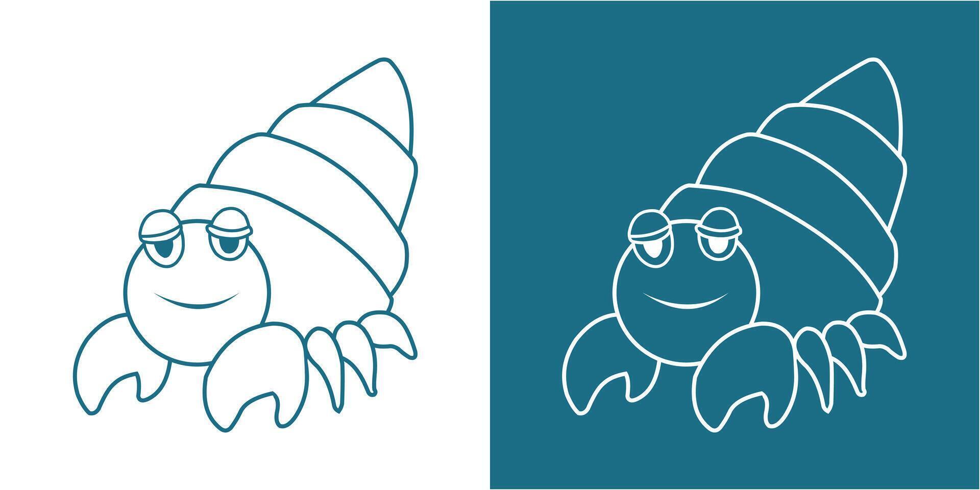 Line Art Hermit Crab Vector Design 42355433 Vector Art at Vecteezy