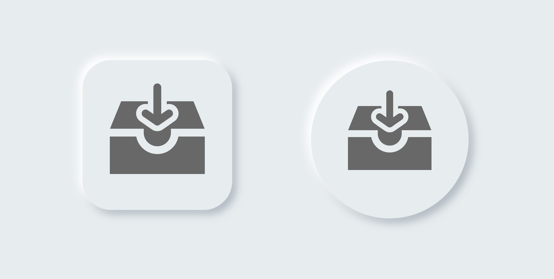 Direct Message Solid Icon In Neomorphic Design Style Inbox Signs