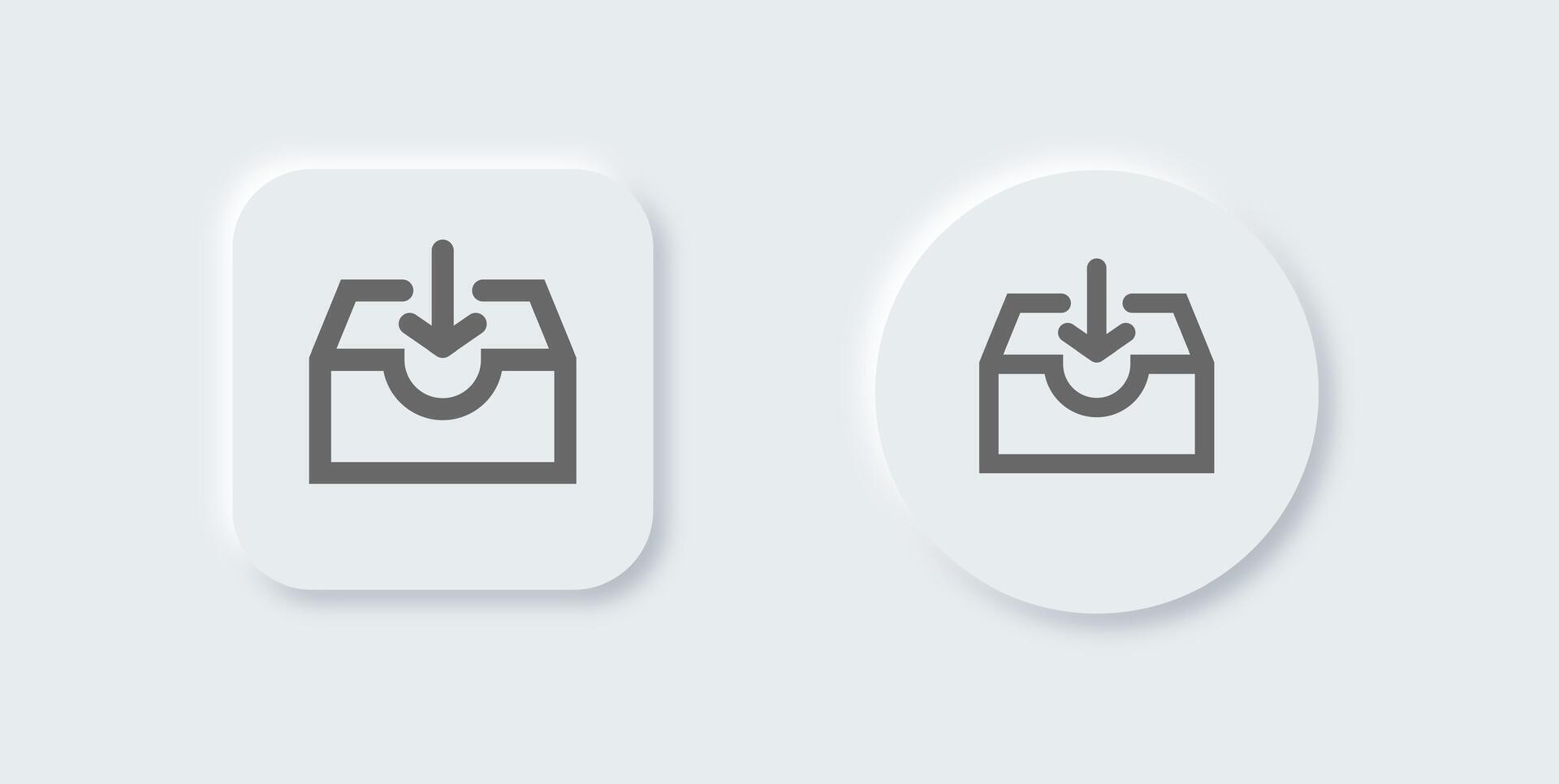 Direct Message Line Icon In Neomorphic Design Style Inbox Signs Vector