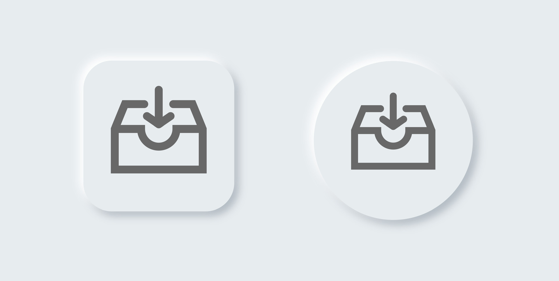 Direct Message Line Icon In Neomorphic Design Style Inbox Signs Vector