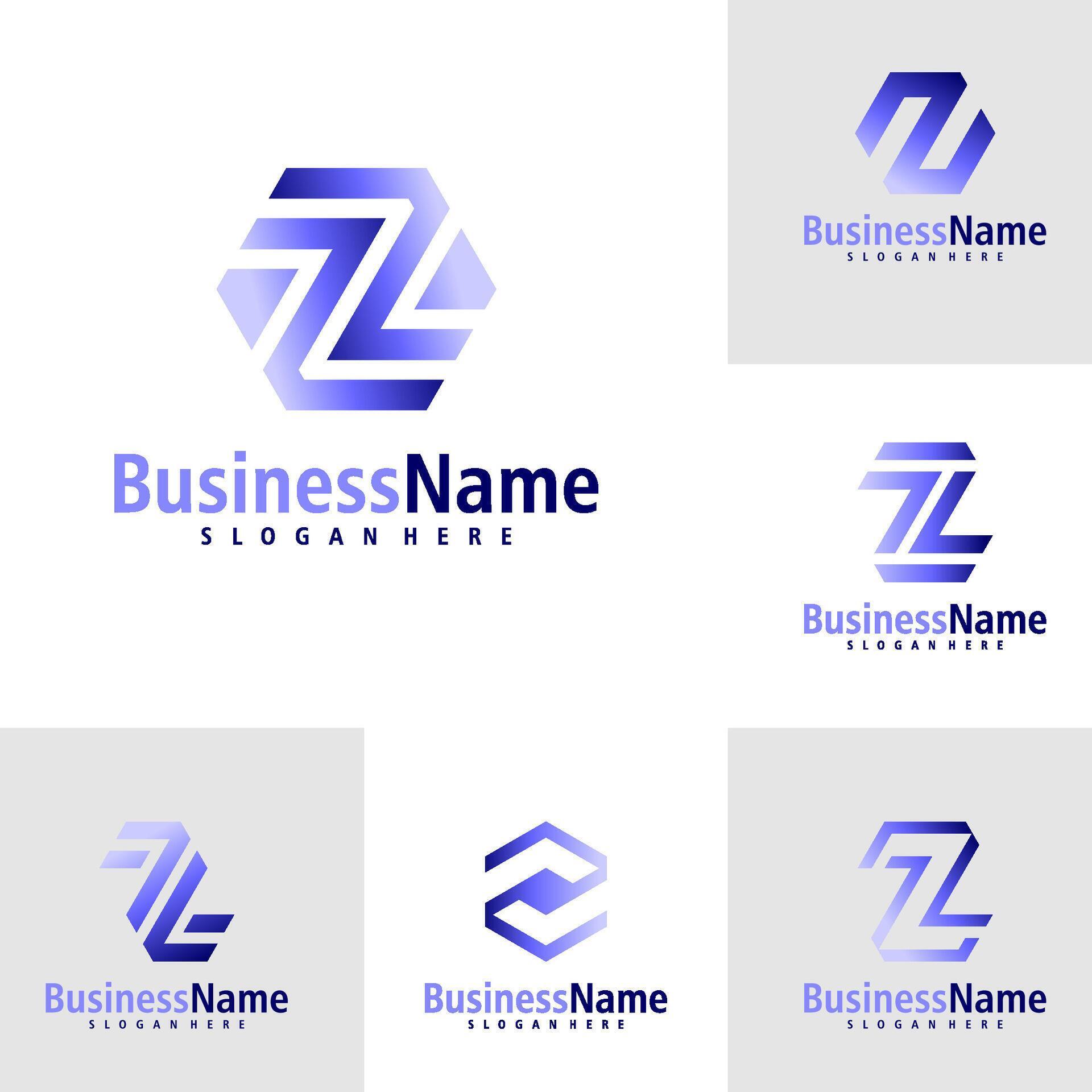 Set of Letter Z logo design vector. Creative Initial Z logo concepts template 42360983 Vector ...