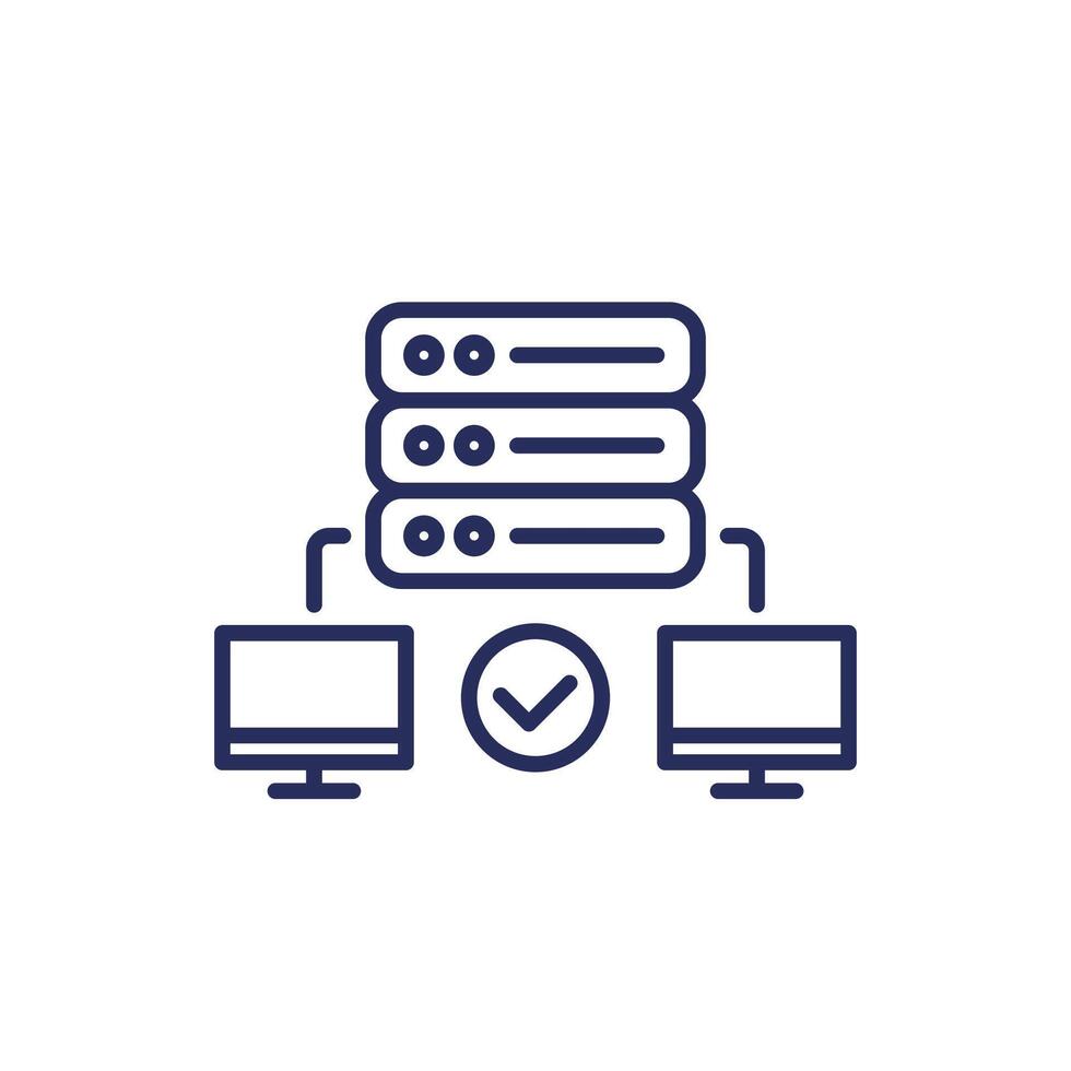 Proxy server line icon on white 42361856 Vector Art at Vecteezy
