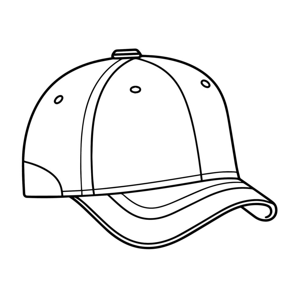 Simplistic vector outline of a baseball caps icon for versatile usage ...