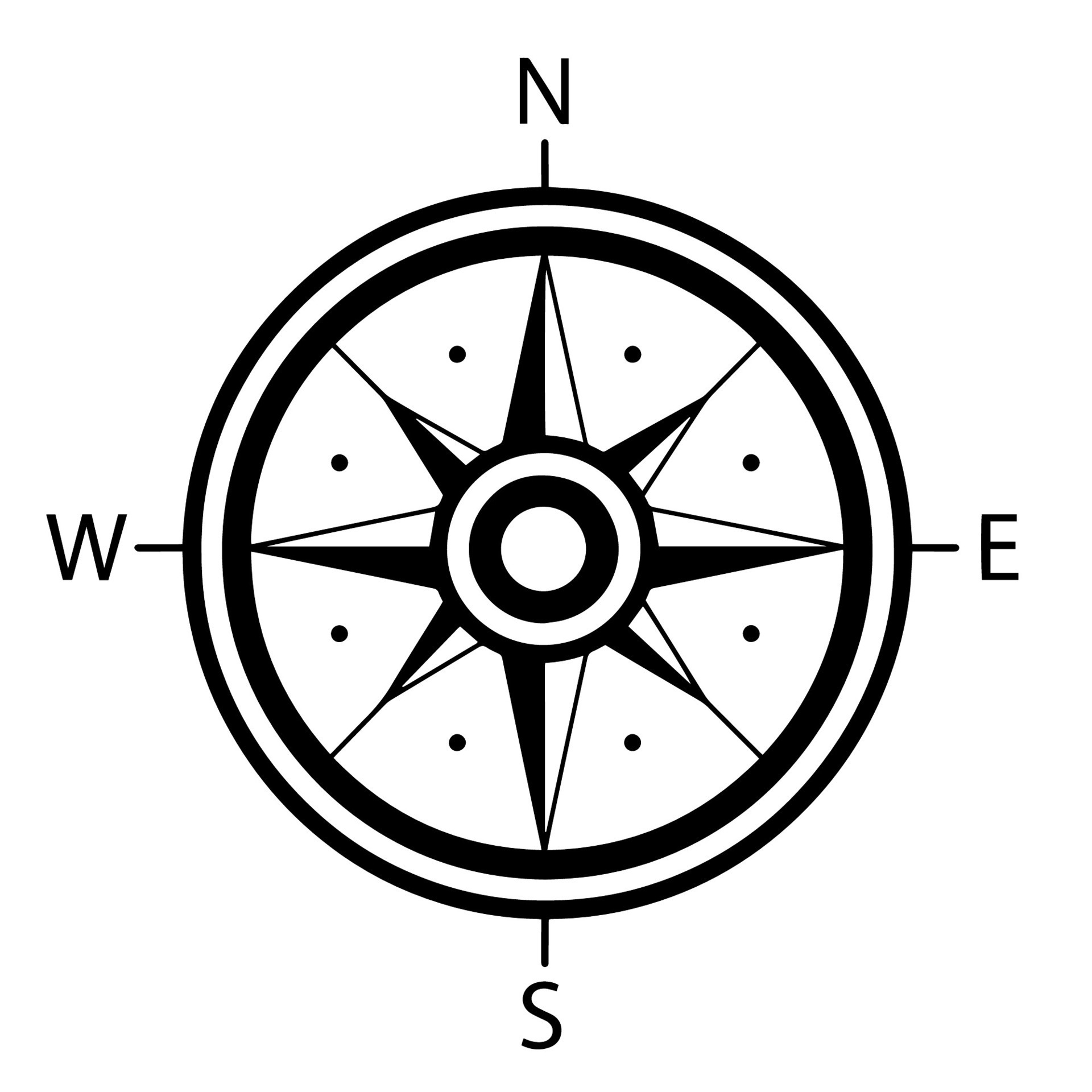 Sleek Compass Outline Icon In Vector Format For Navigation Designs