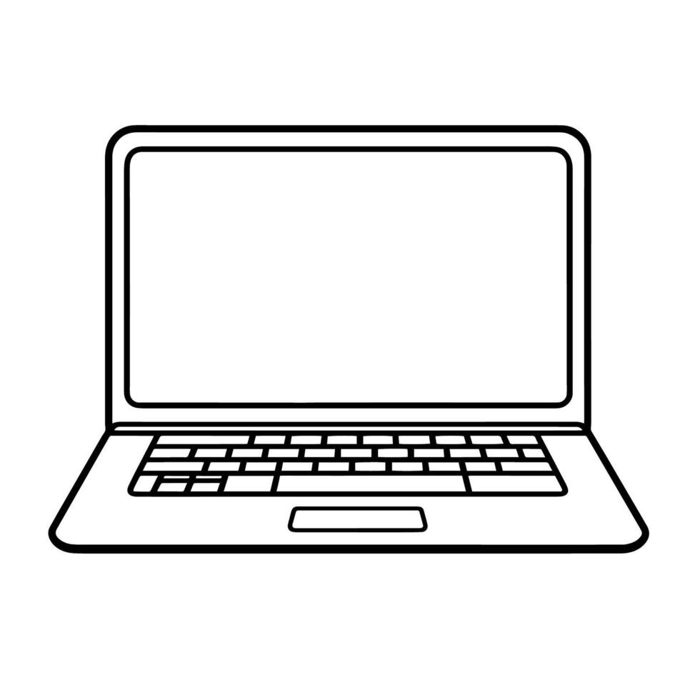 Sleek notebook outline icon in vector format for stationary designs ...