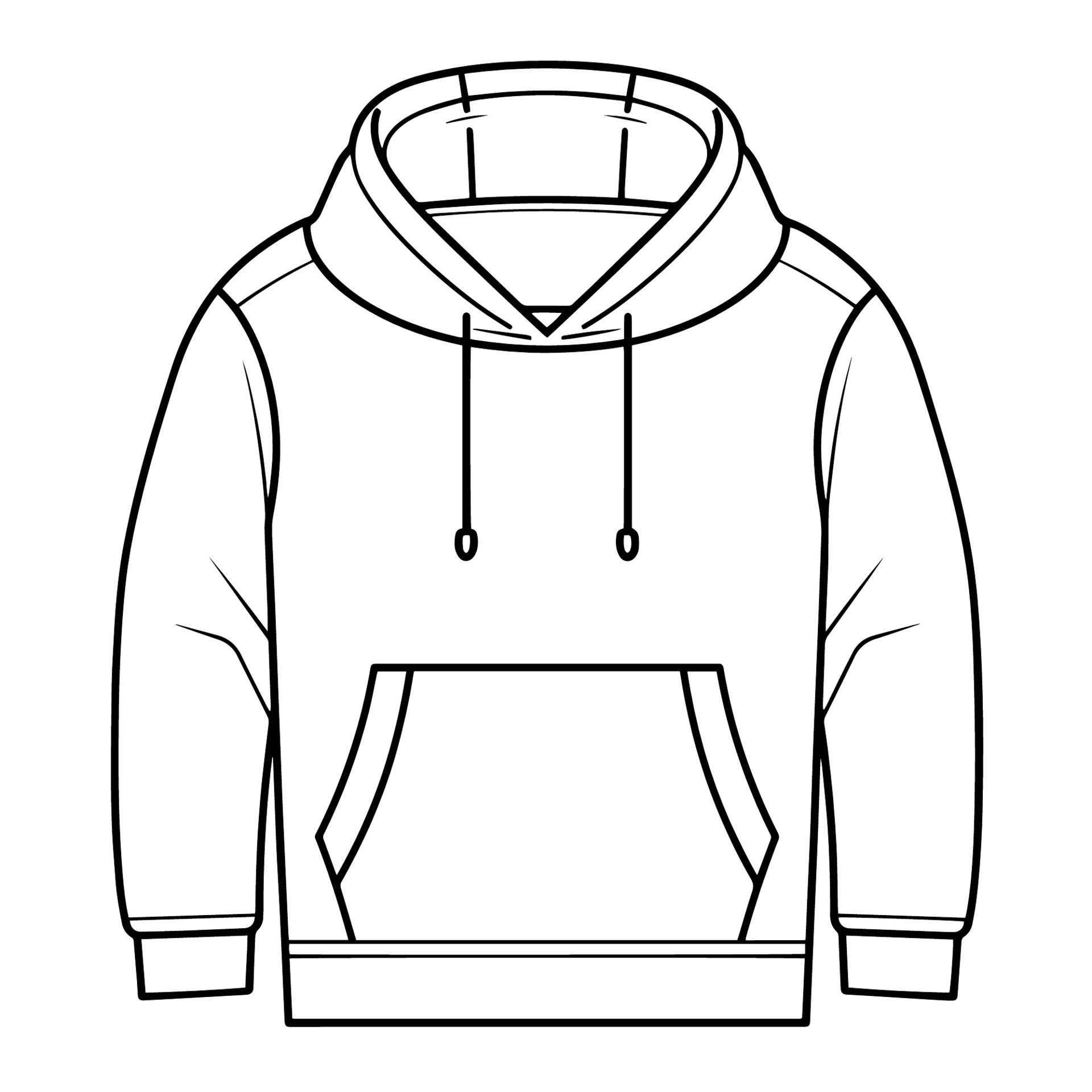 Trendy Hoodie Outline Icon In Vector Format For Fashion Designs 42363414 Vector Art At Vecteezy
