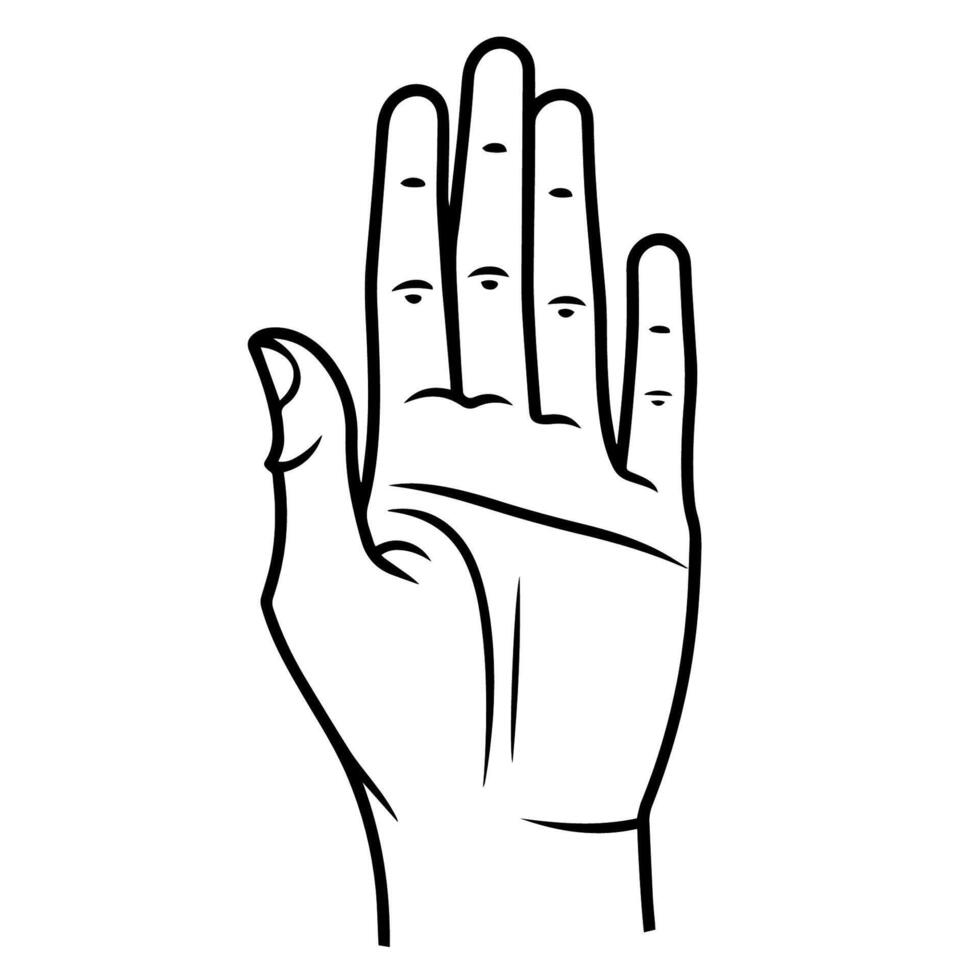 Diverse hand gestures outline icon in vector format for communication designs. 42363475 Vector ...