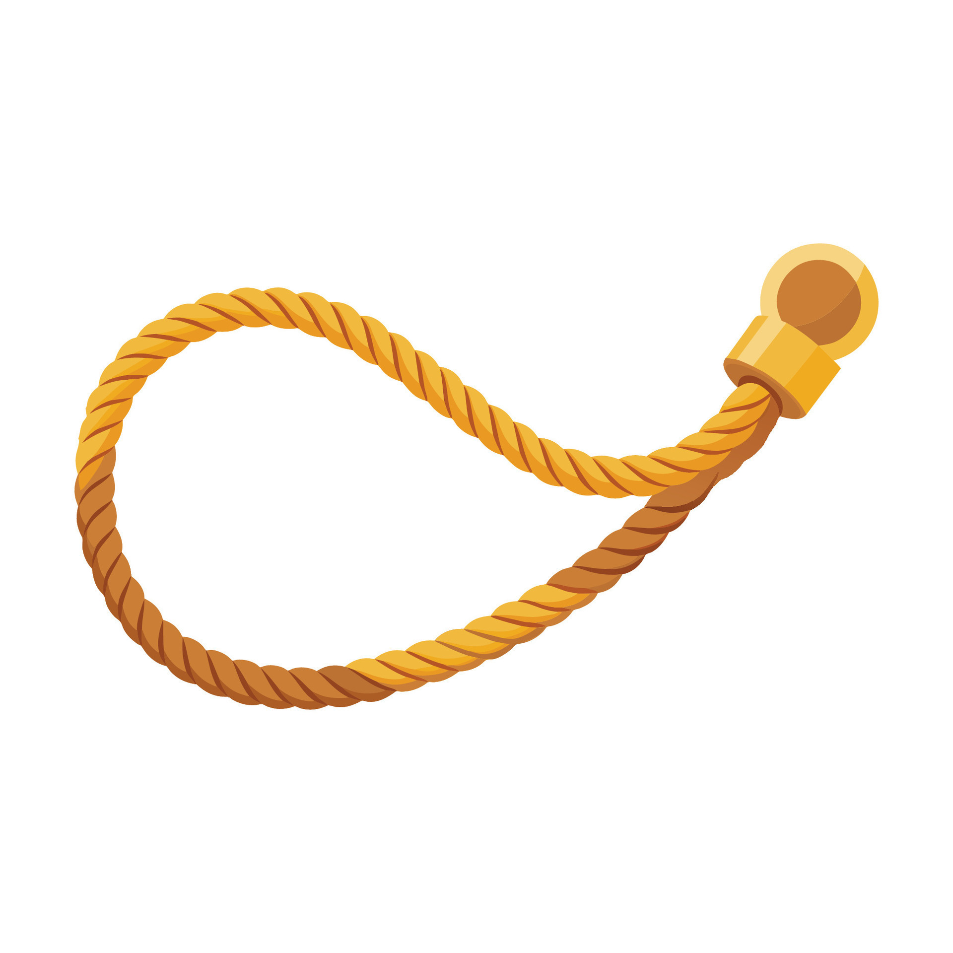 Rope flat vector illustration on white background 42364067 Vector Art ...