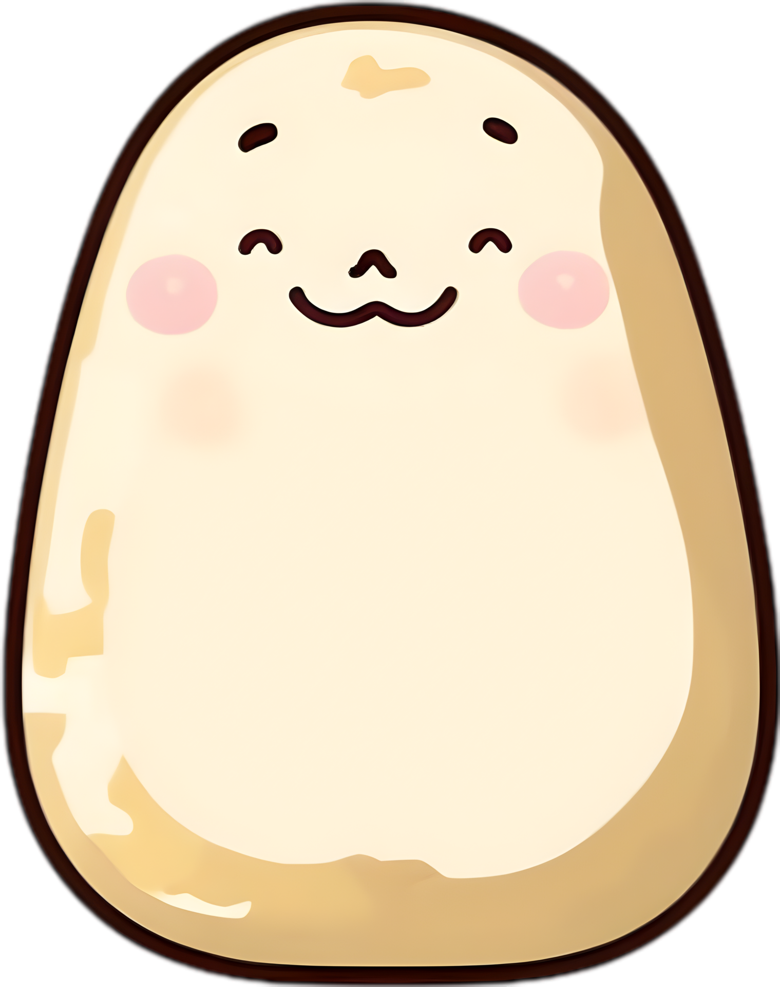 Ai Generated Cute Cartoon Potato Icon Kawaii Potato Clipart 42368230 Png