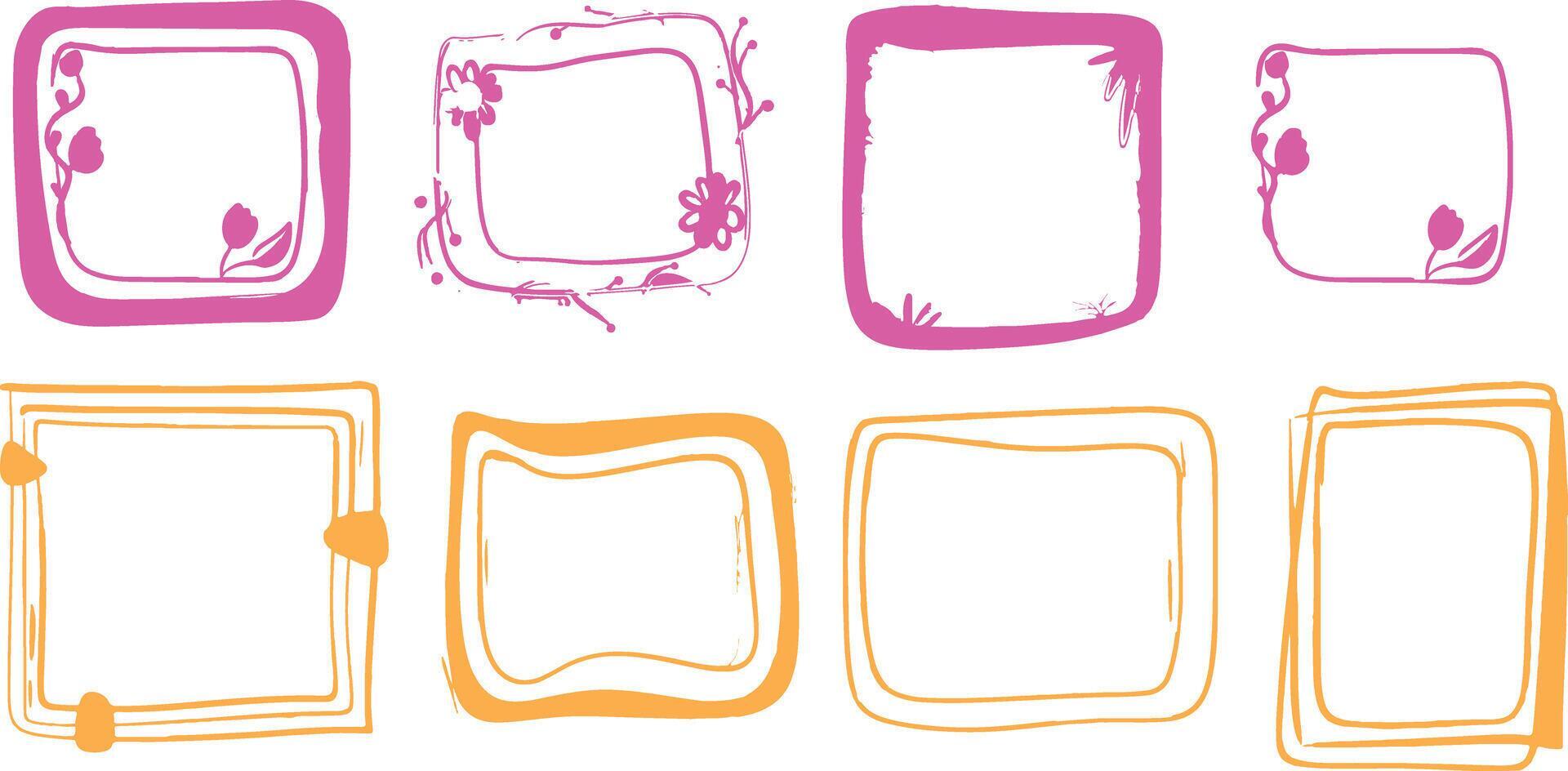 Hand drawn multicolored retro textbox for social media. Trendy graphic ...