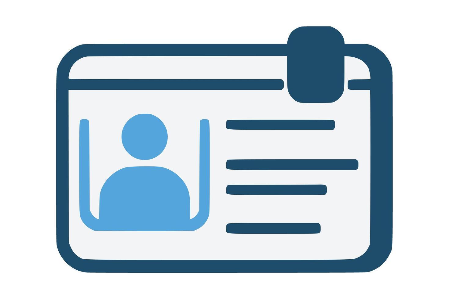 Identification card with Profile icon. National Id card document with photo. Approve identity ...