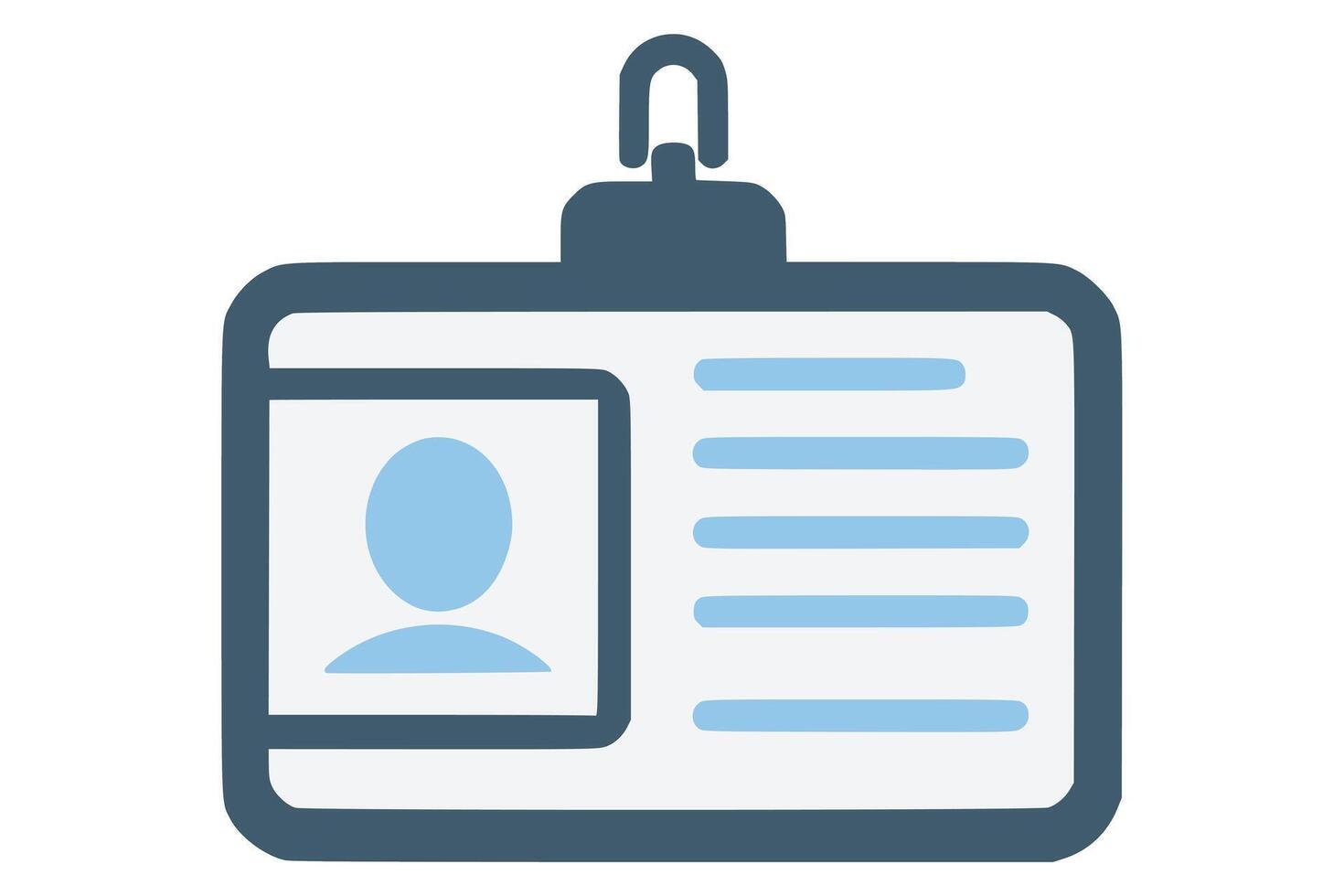 Identification card with Profile icon. National Id card document with photo. Approve identity ...