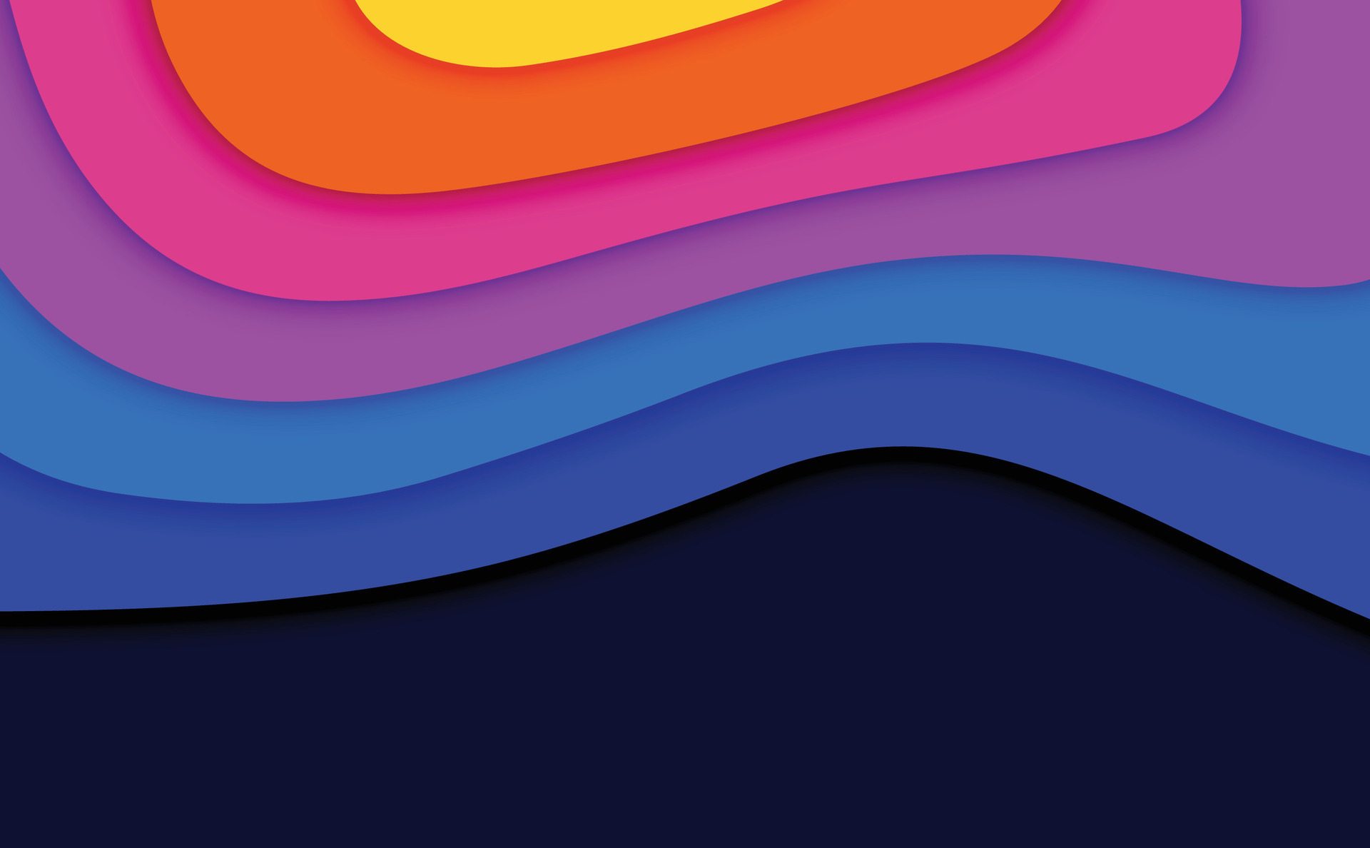 Multi Layers Color Texture 3d Papercut Layers In Gradient Vector Banner