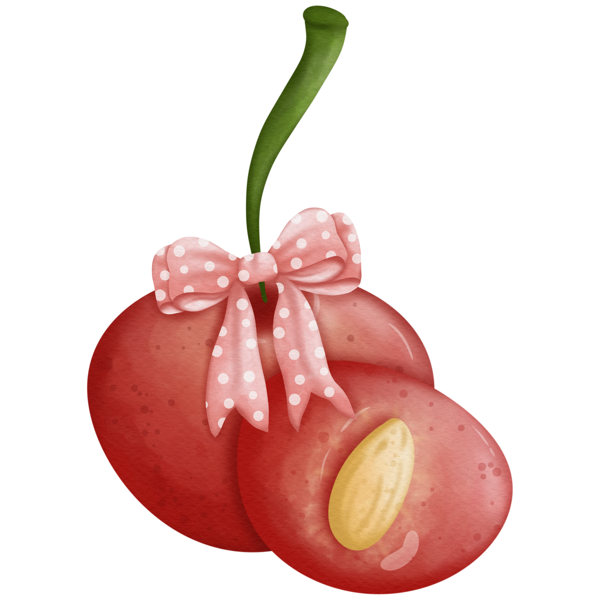 Cherry Watercolor So Cute 42383126 Png