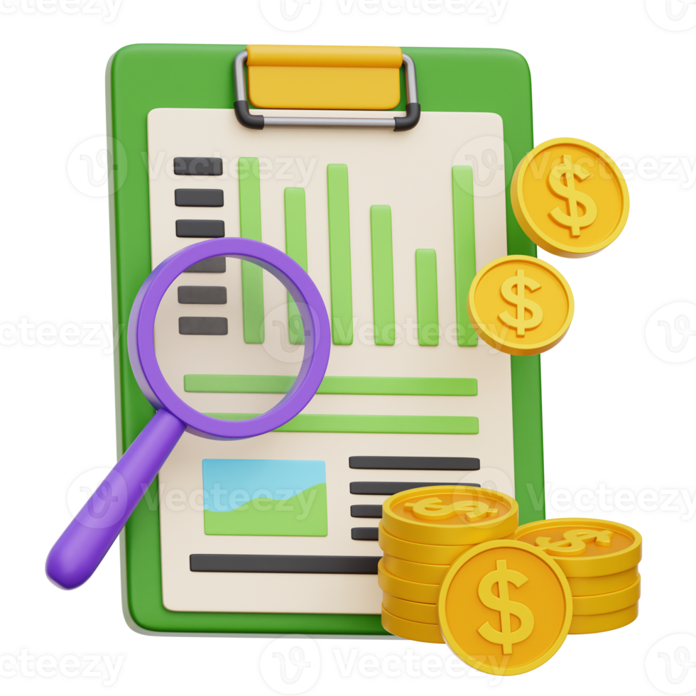 Financial Analysis 3d Icon Illustration 42383500 Png