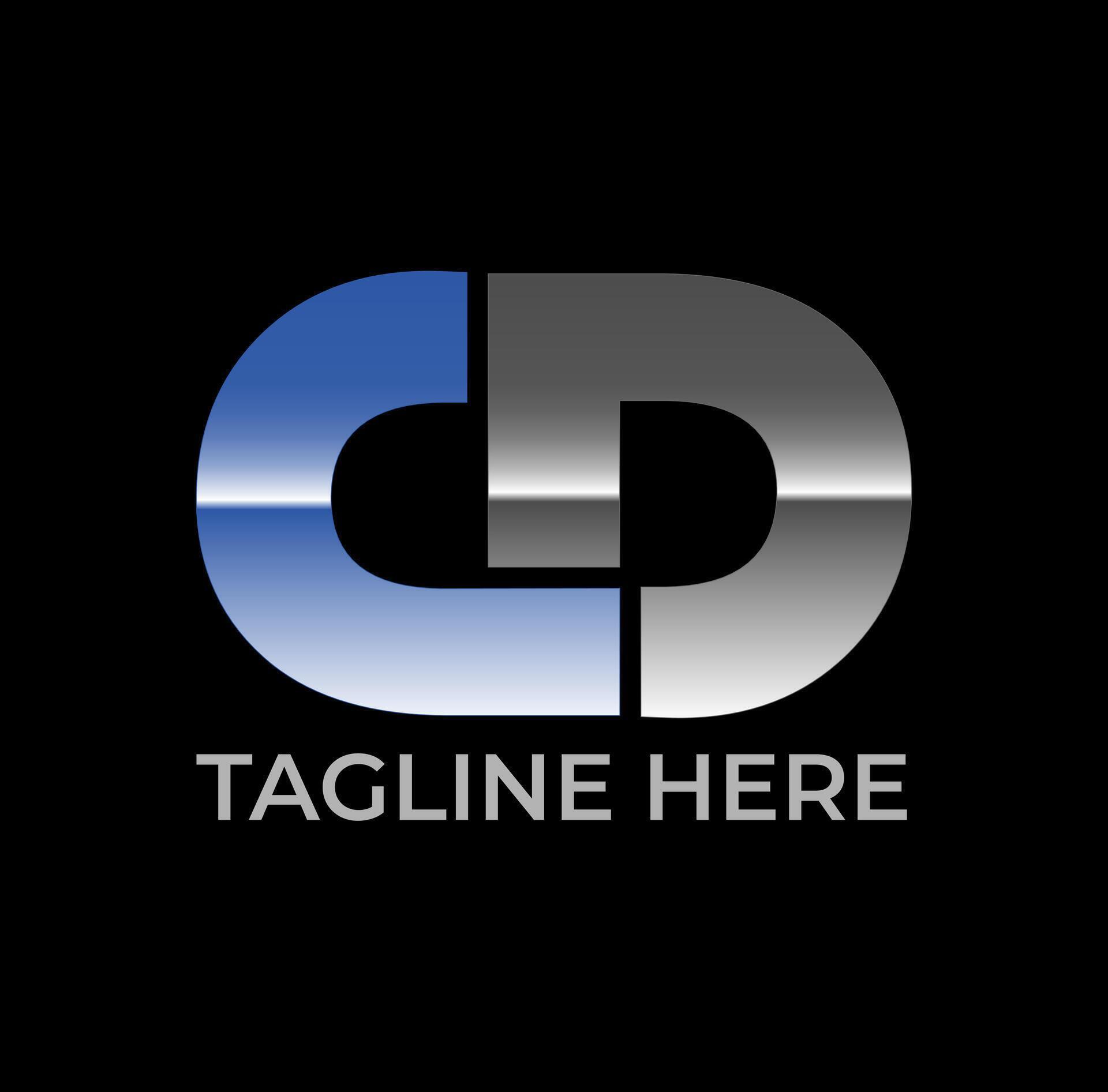 CD gradient initial monogram letter 42384566 Vector Art at Vecteezy