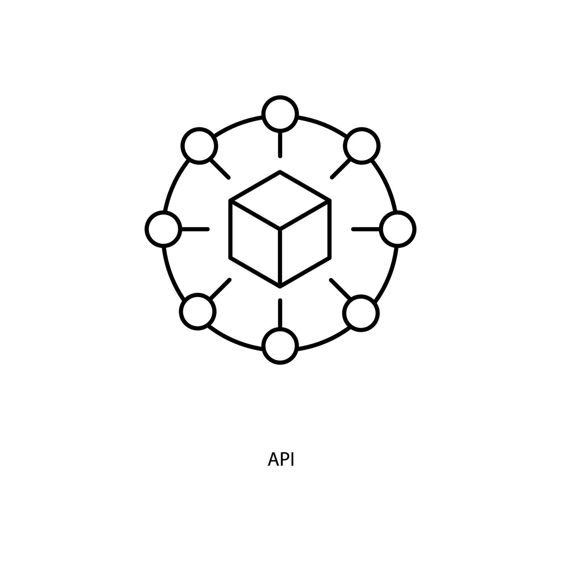 api concept line icon. Simple element illustration. api concept outline symbol design. 42386297 ...