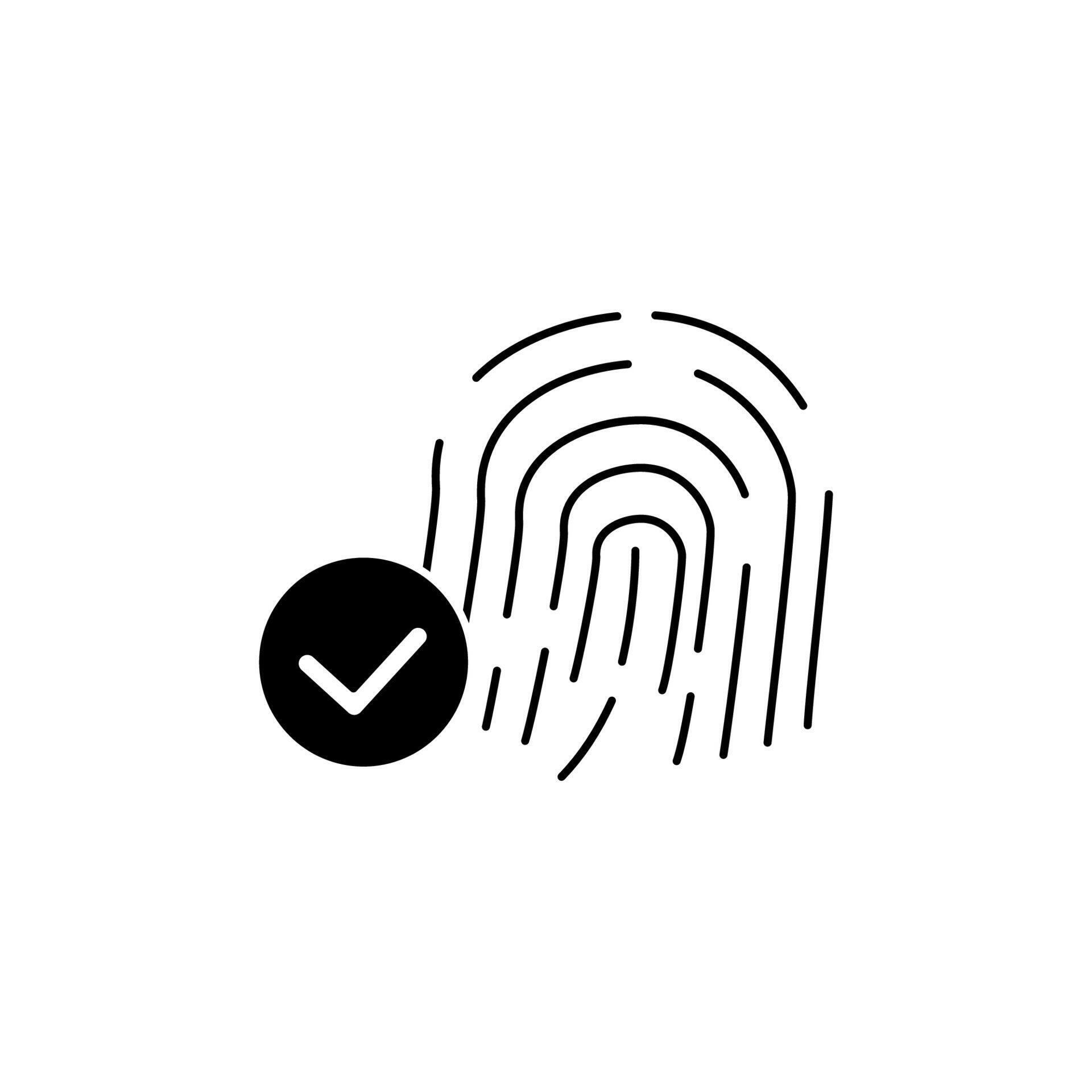 biometric authentication concept line icon. Simple element illustration. biometric ...