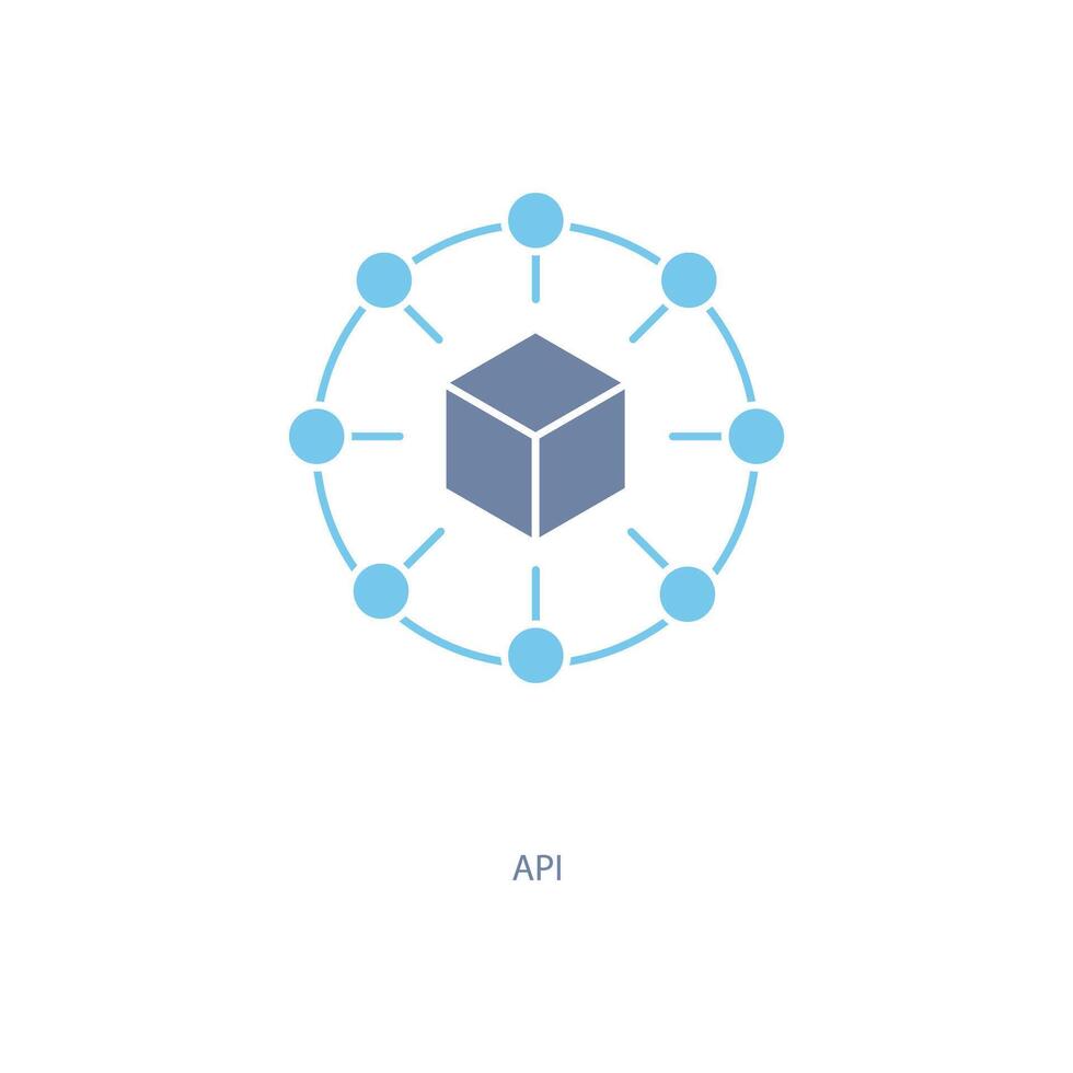 api concept line icon. Simple element illustration. api concept outline symbol design. 42386346 ...