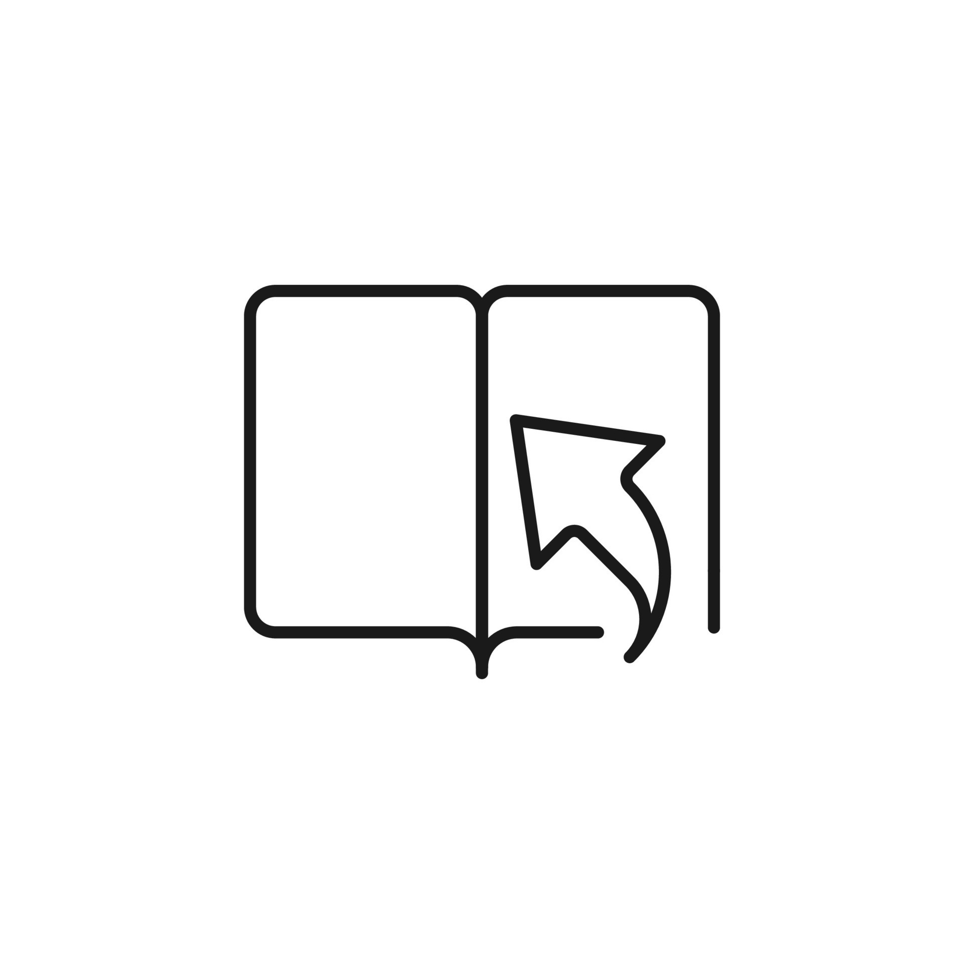 Arrow By Book Icon For Design, Infographics, Apps 42386594 Vector Art ...