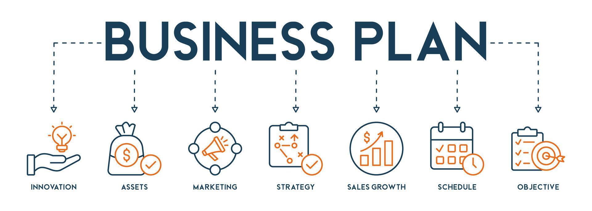 Business plan banner website icon vector illustration concept with icon ... Business plan banner website icon vector illustration concept with icon ...