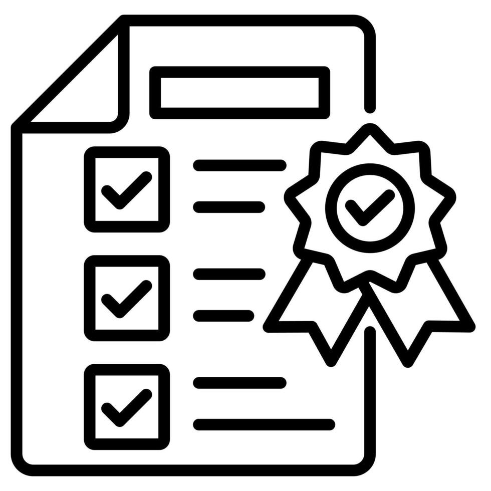 Quality Assessment Icon Line Vector Illustration 42387809 Vector Art At