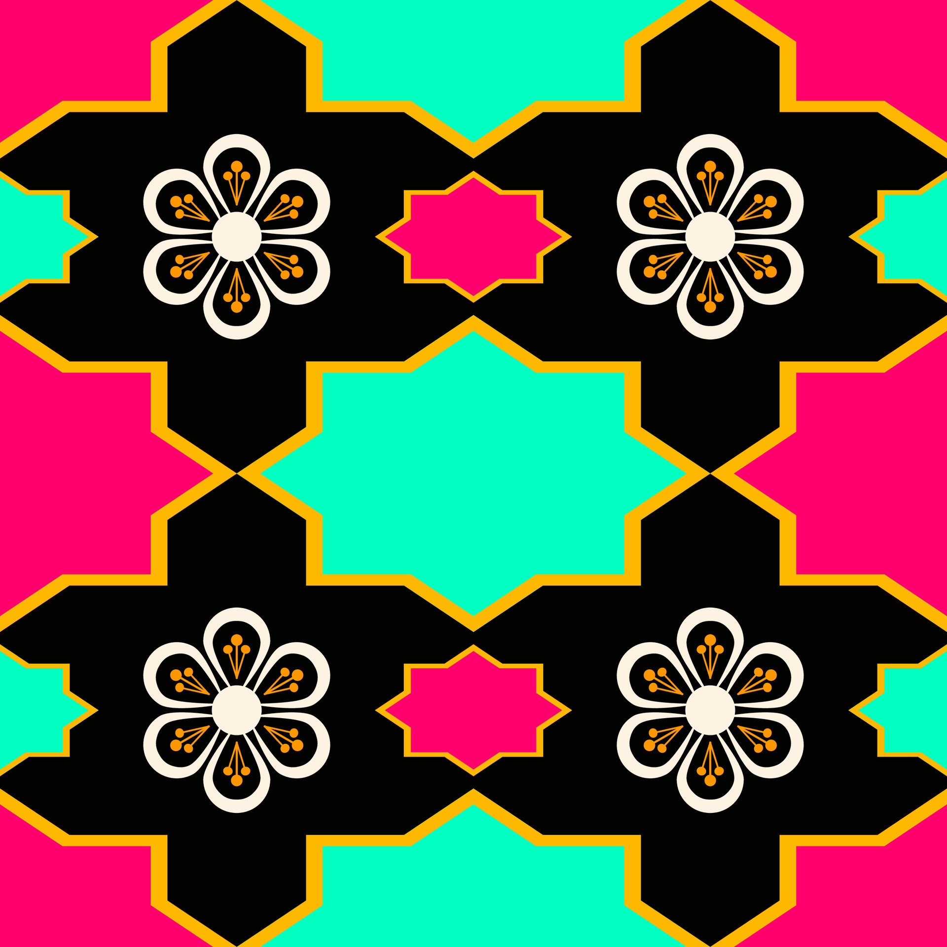 Geometric shapes seamless pattern. Vector illustration. 42388604 Vector ...