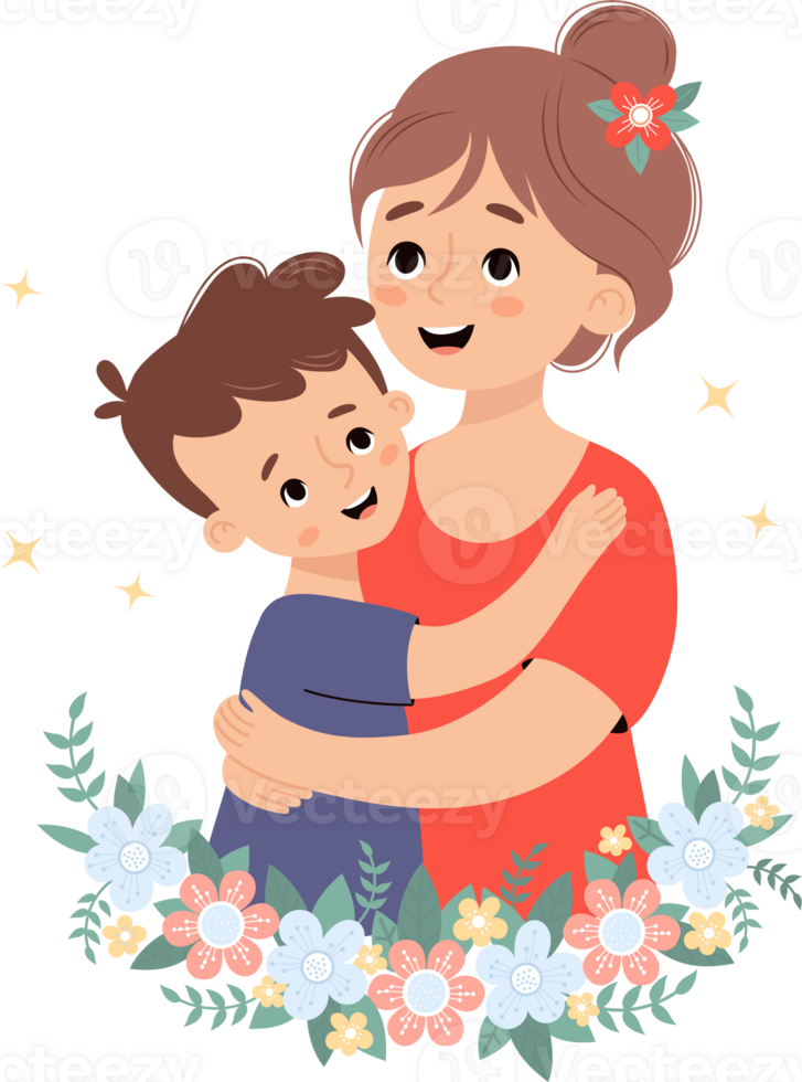 Cute Mother With Her Son 42388859 Png