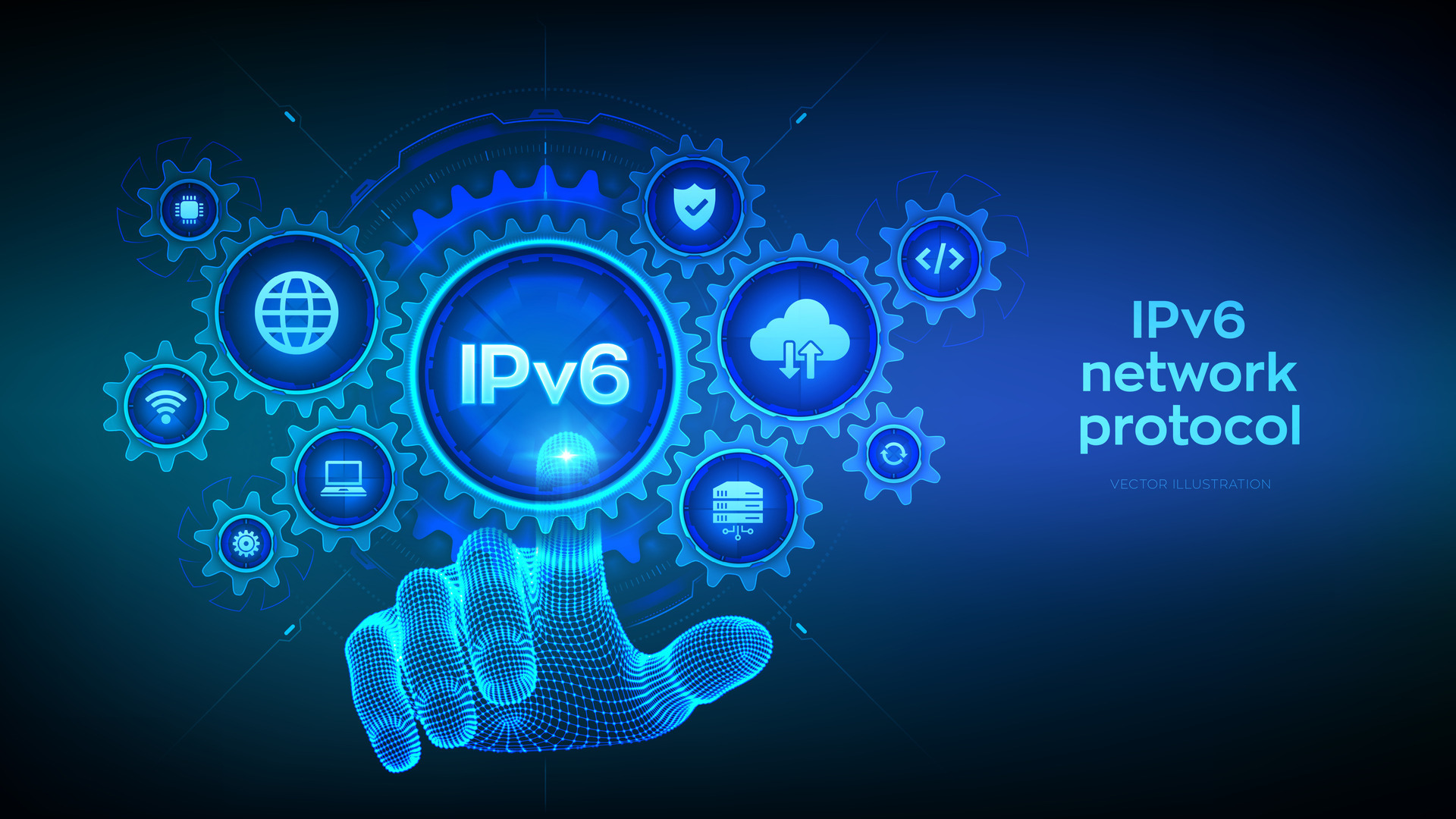 IPv6. Internet Protocol version 6. Ipv6 network protocol standard ...