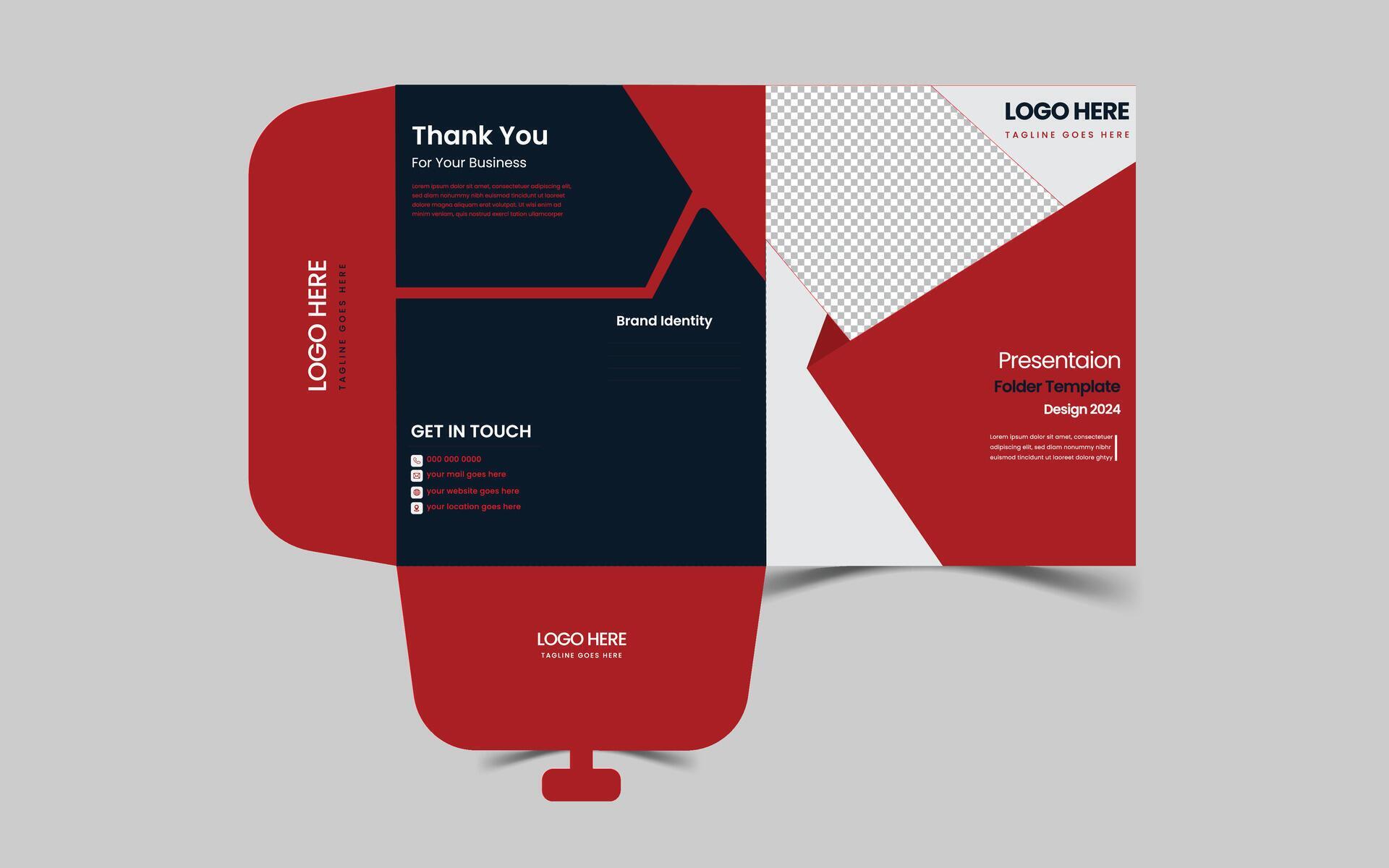 Creative Presentation folder design template 42392467 Vector Art at ...