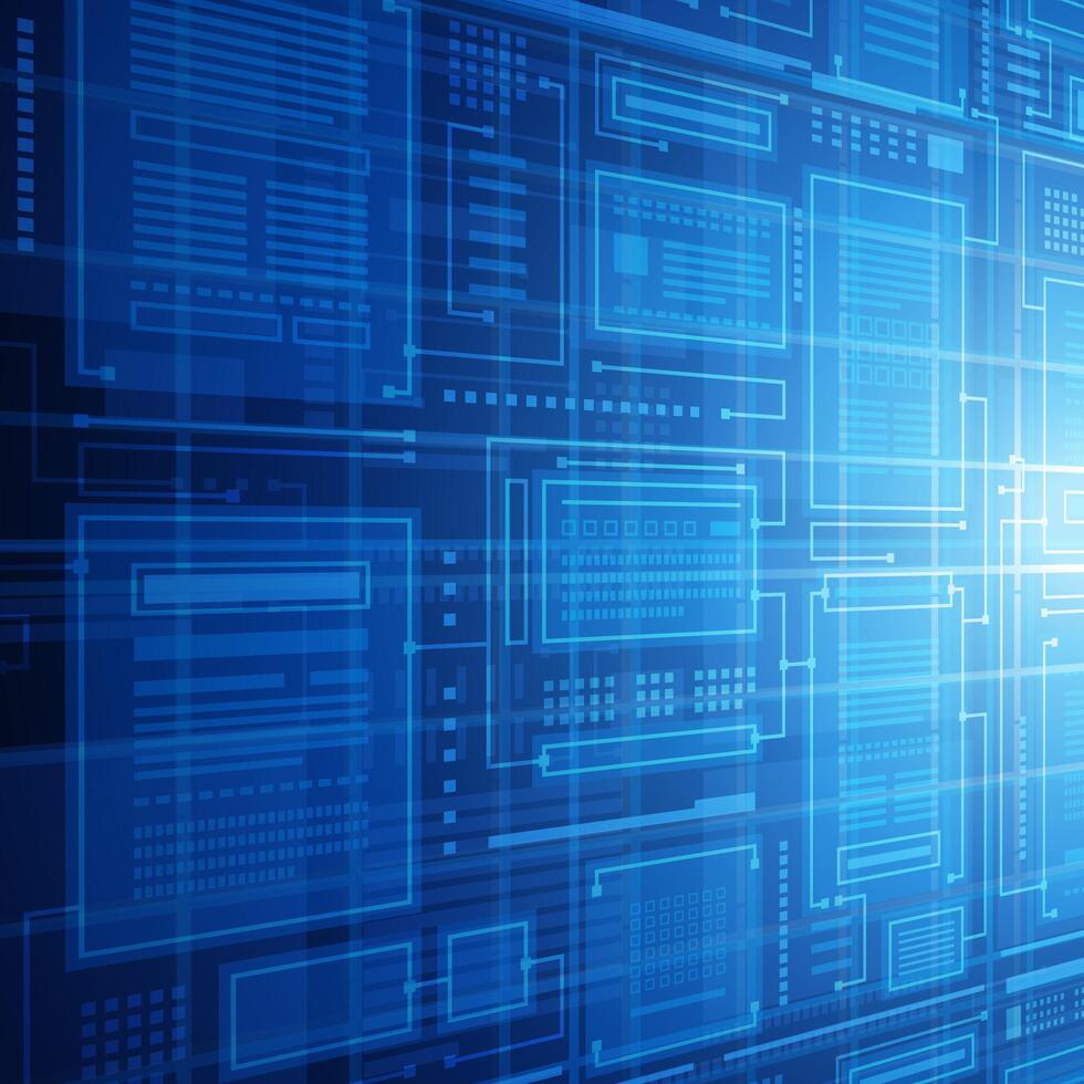 Blue Circuit Board Pattern With Abstract Design 42394052 Vector Art at ...