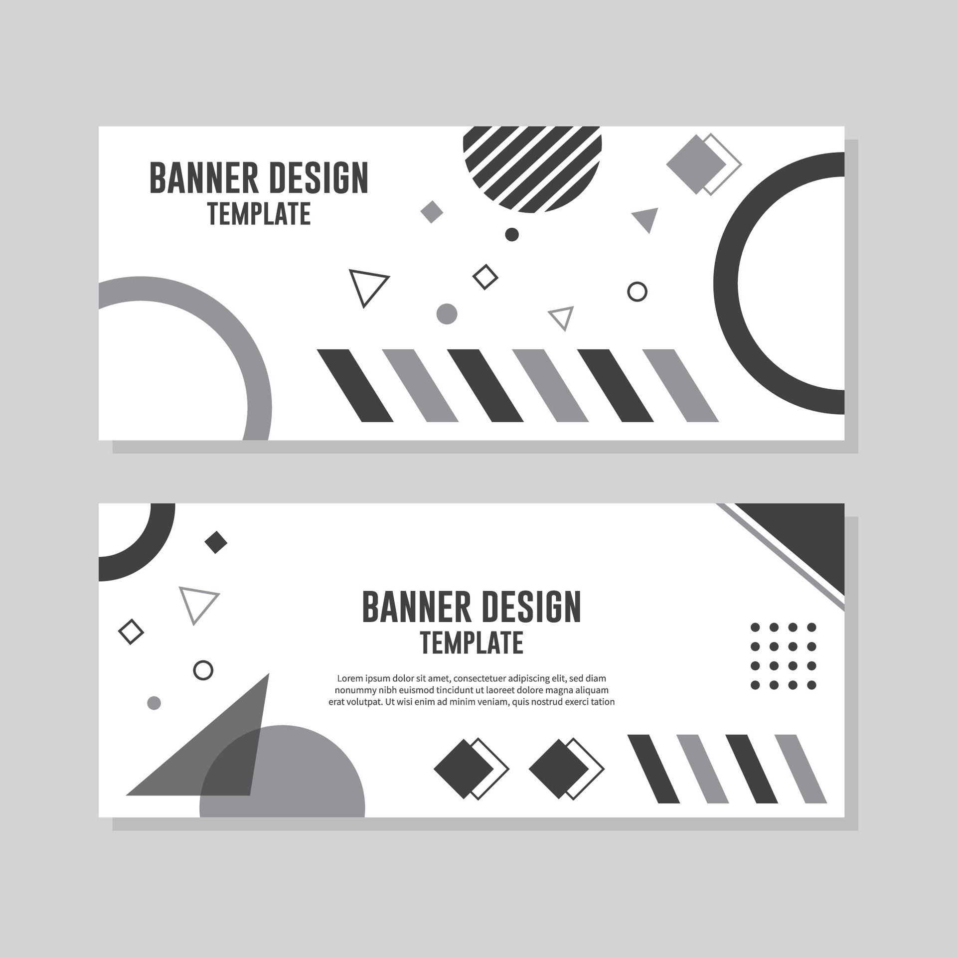 Abstract geometric banner design template. Vector illustration 42395191 Vector Art at Vecteezy