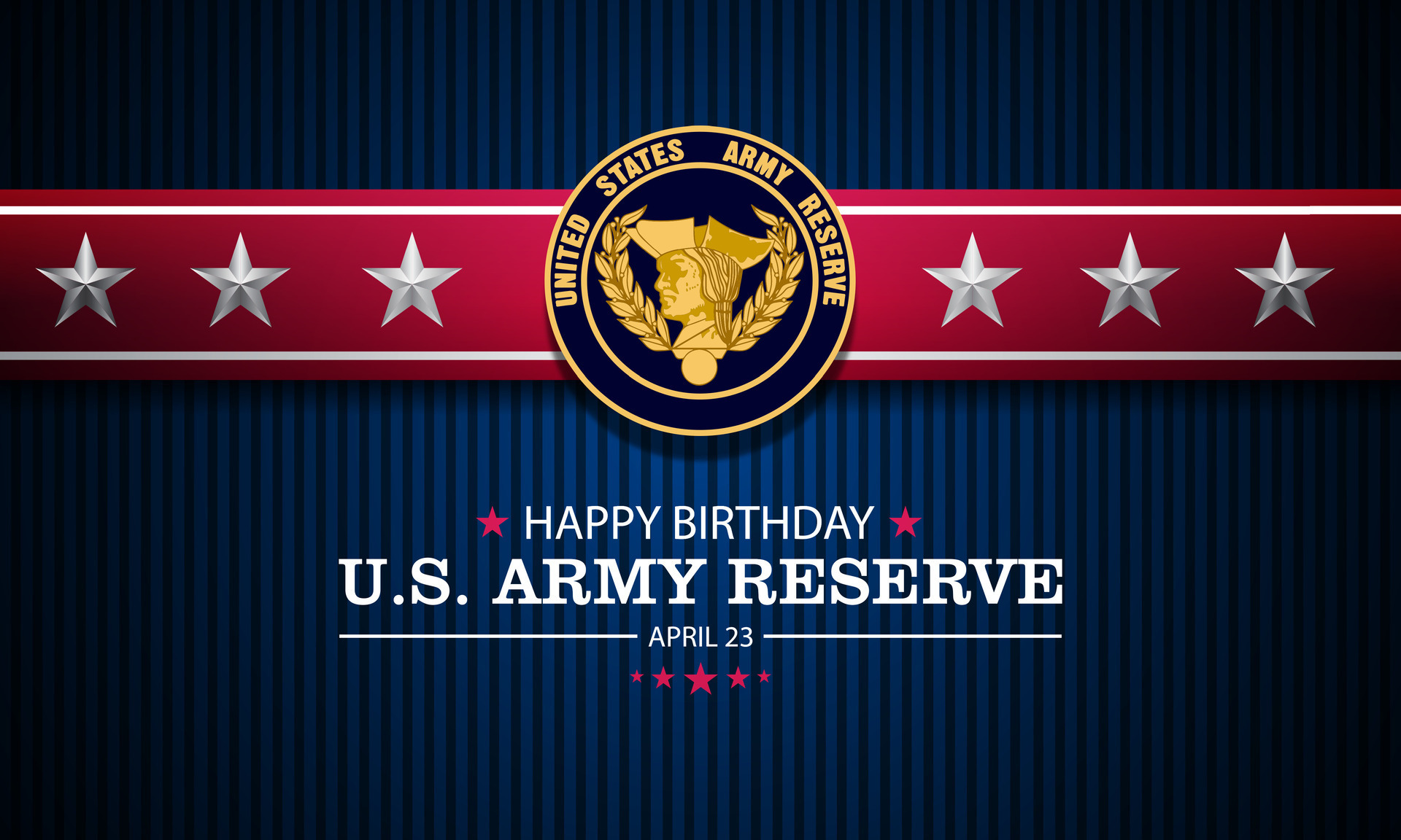 Happy Birthday Us Army Reserve April 23 Background Vector Illustration