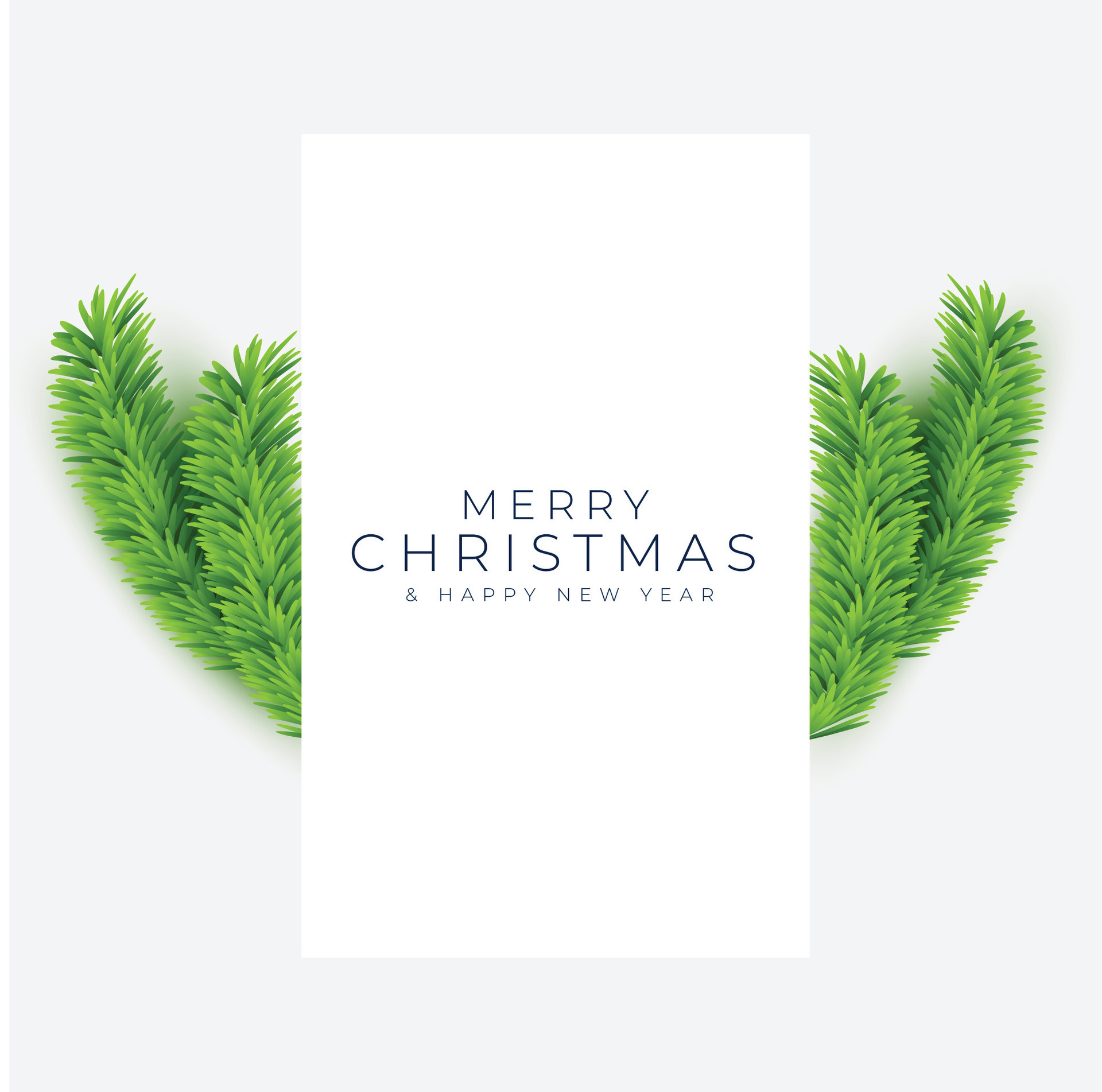 Merry Christmas Pine Tree Leaves Realistic Background 42399887 Vector Art At Vecteezy