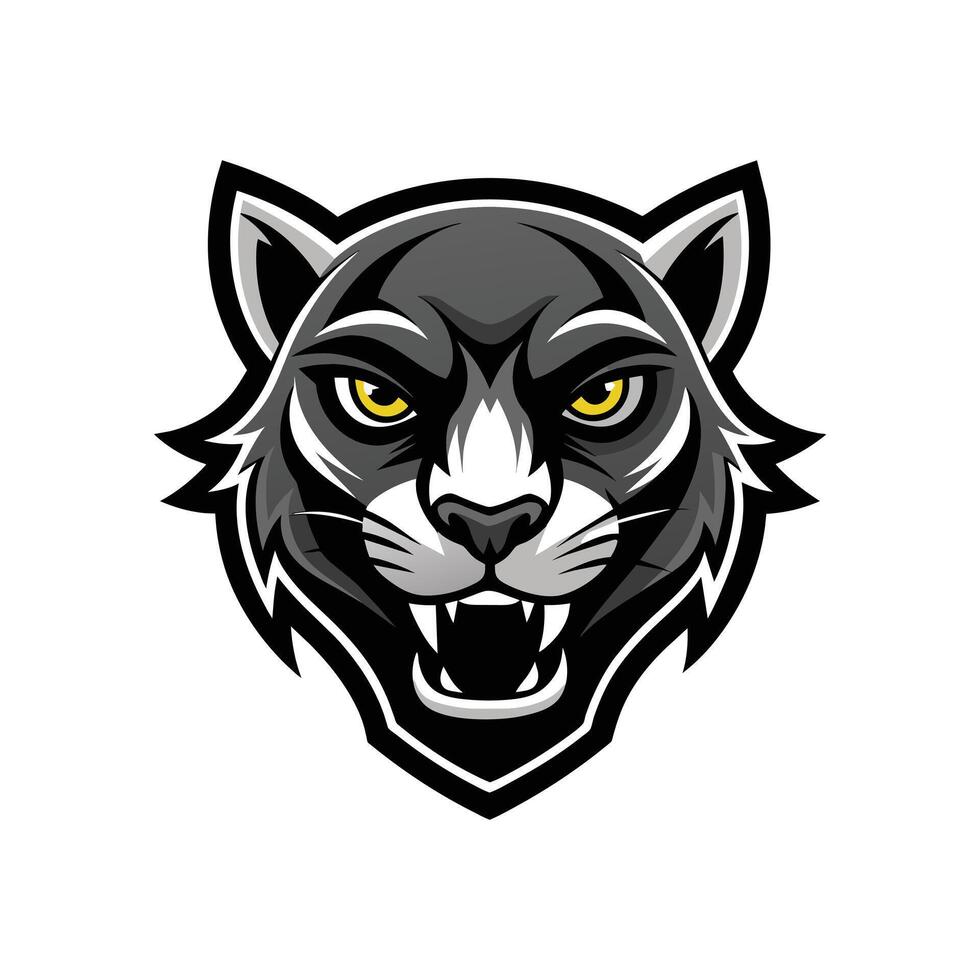 Ai Generated Head Of A Lion Vector Illustration Mascot Face Art Black And White Design On White