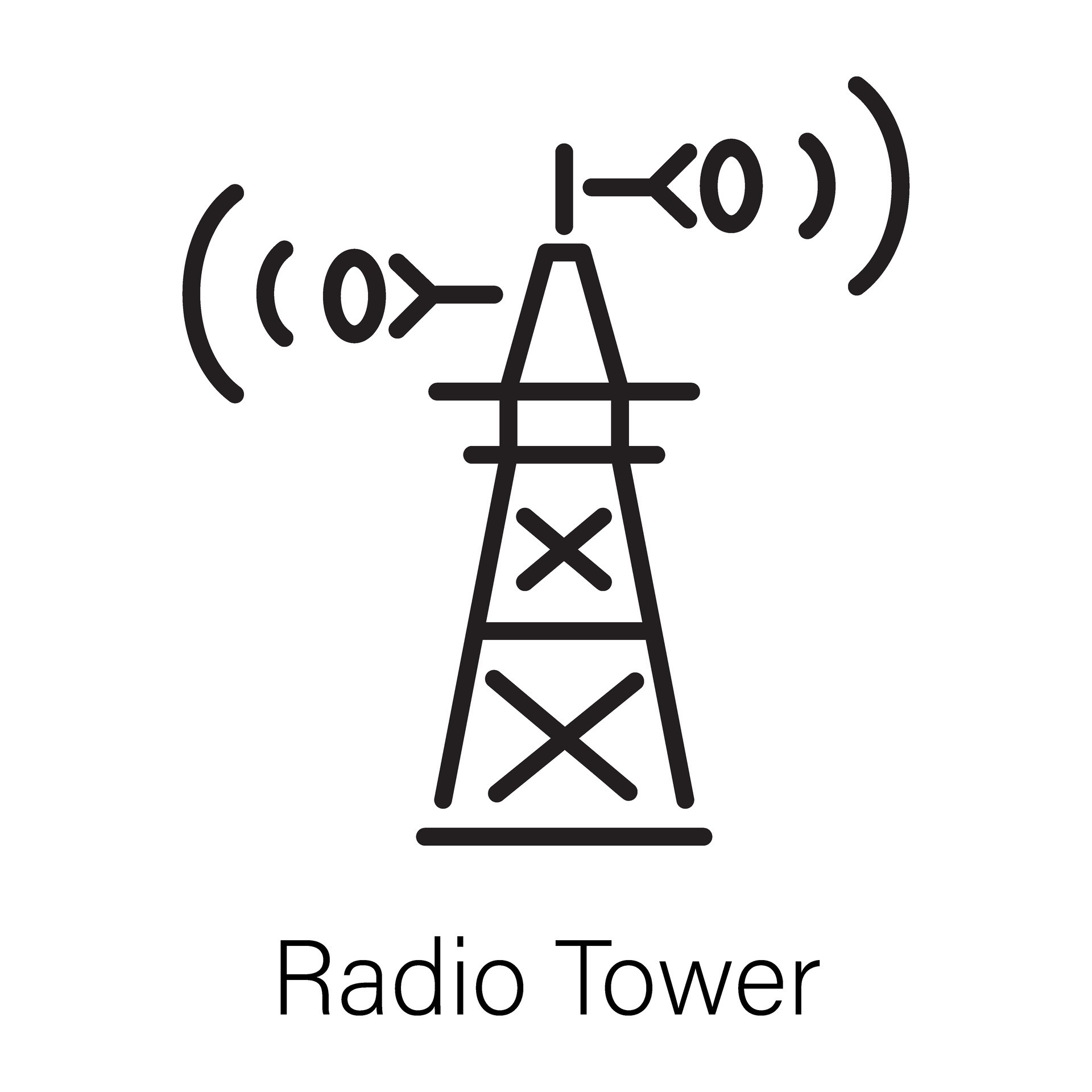 Trendy Radio Tower 42406900 Vector Art at Vecteezy