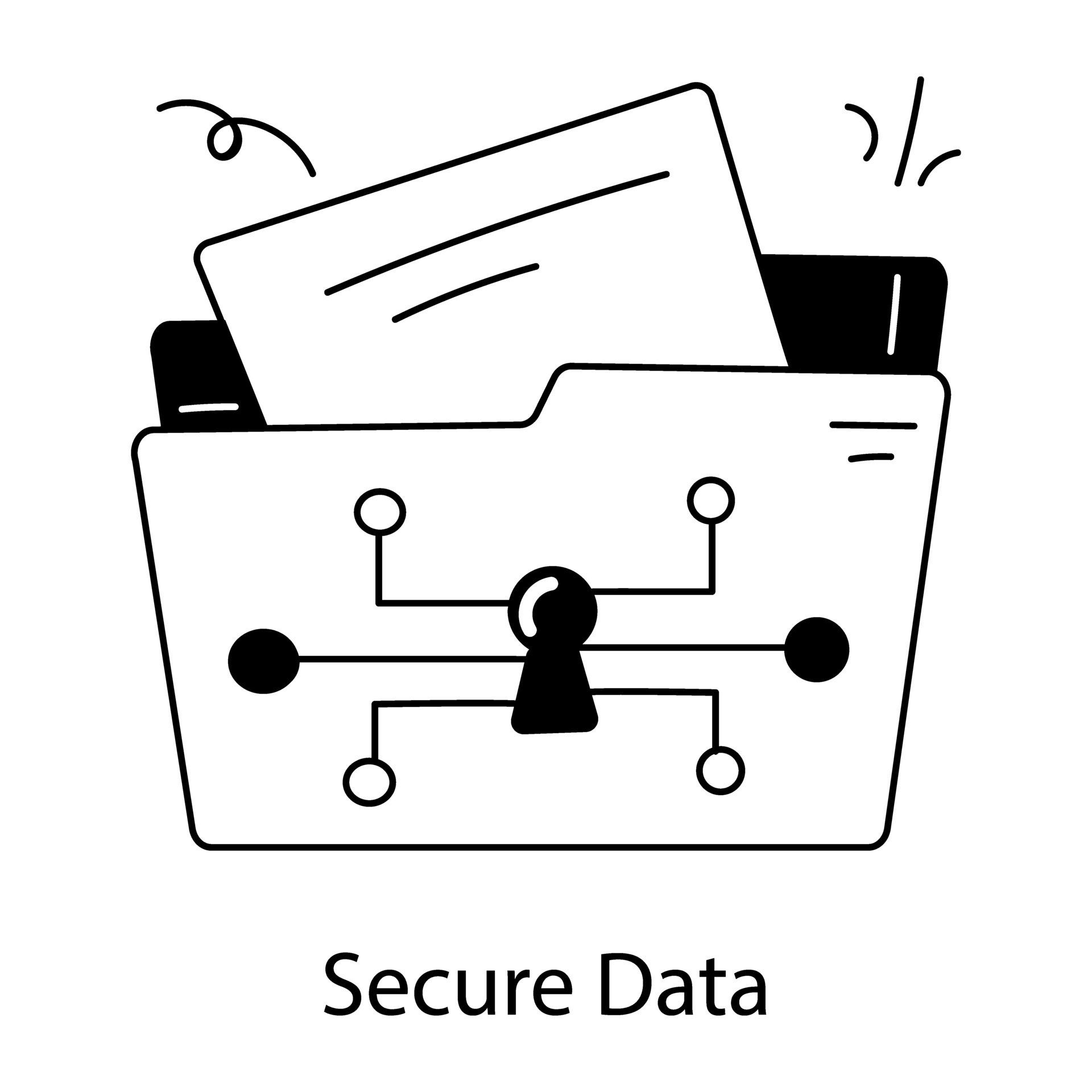 Trendy Secure Data 42407011 Vector Art at Vecteezy