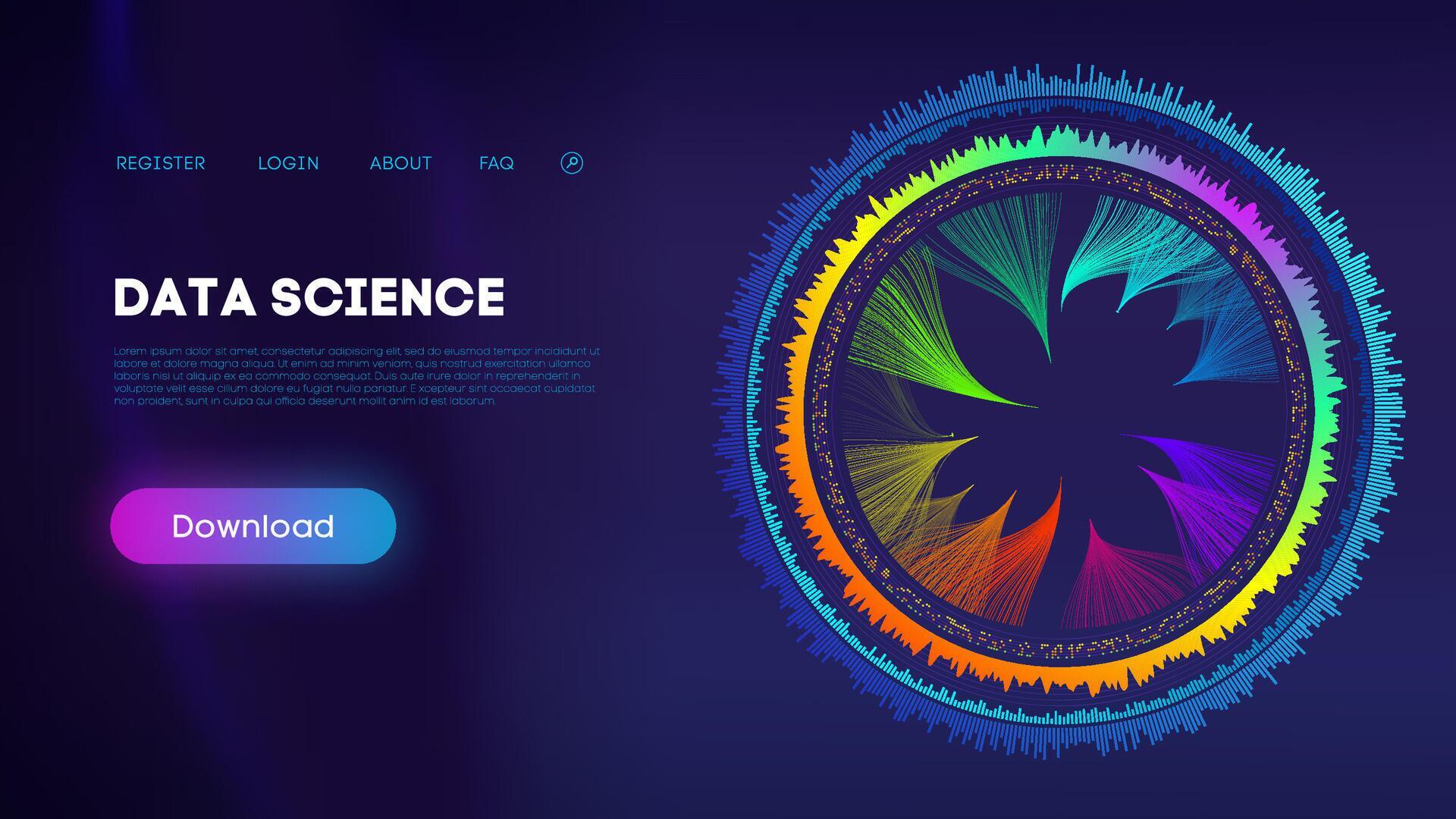 Bright Data Science Circular Visualization 42407716 Vector Art at Vecteezy