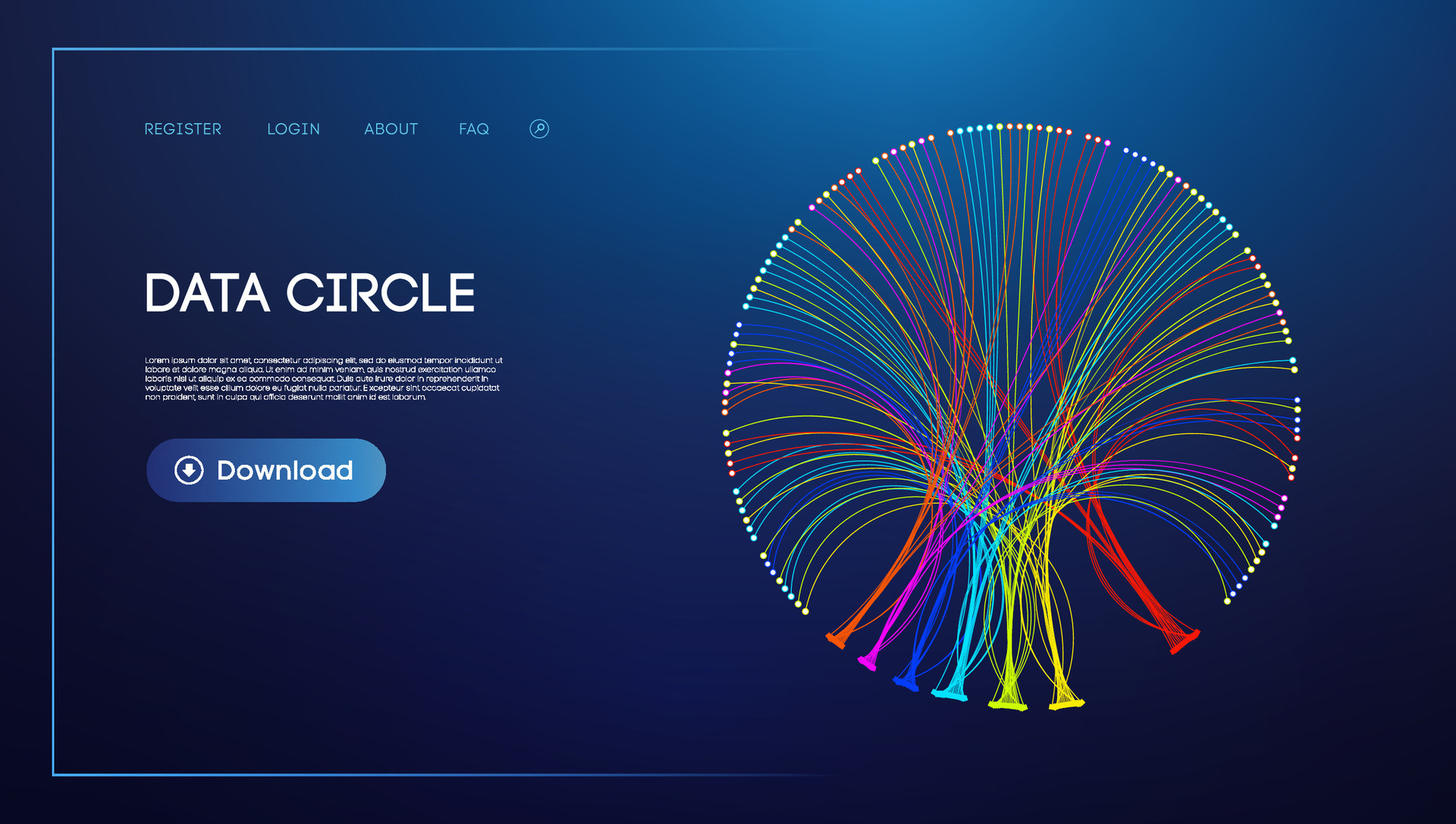 Data circle line flow and future technology. Data stream cloud network ...