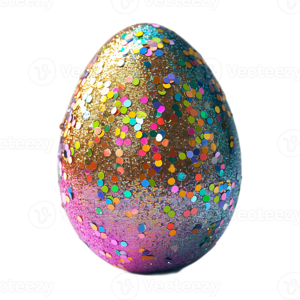 AI generated Variety of Colorful Glitter Easter Eggs Isolated 42410923 PNG